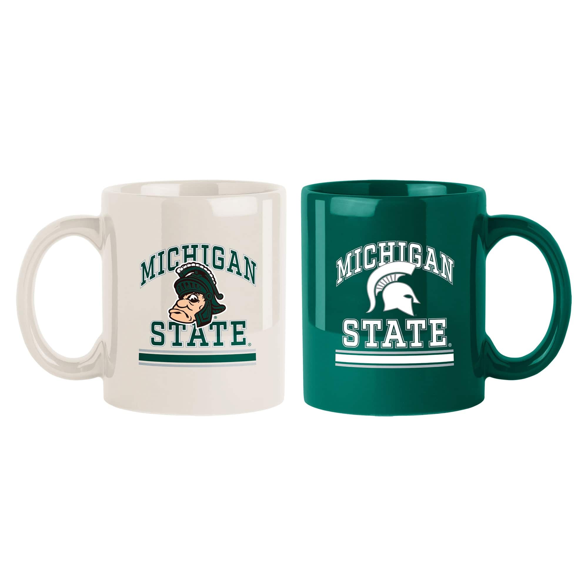 Logo Brands - Michigan State Spartans Two-Pack 15oz. Color Mug Set ...