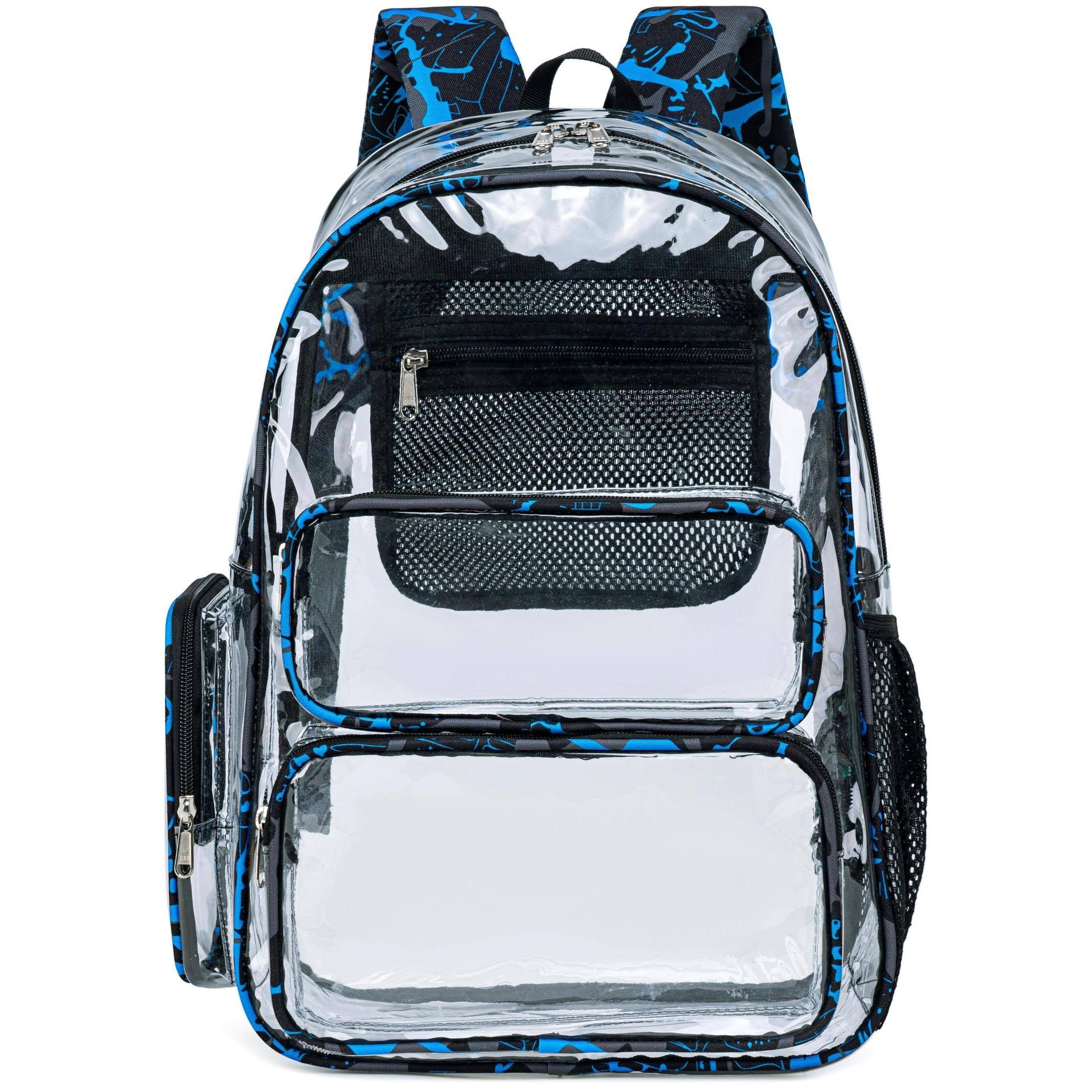 Stamp n Camp Clear Backpack Heavy Duty Transparent Bag See Through ...