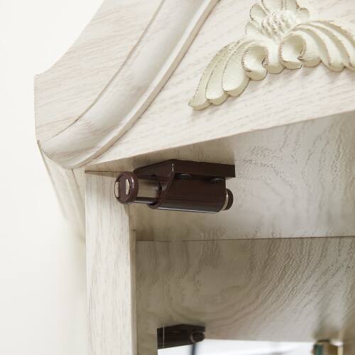 LUCKY ONE Freestanding Corner Curio Cabinet with Glass Shelves LED ...