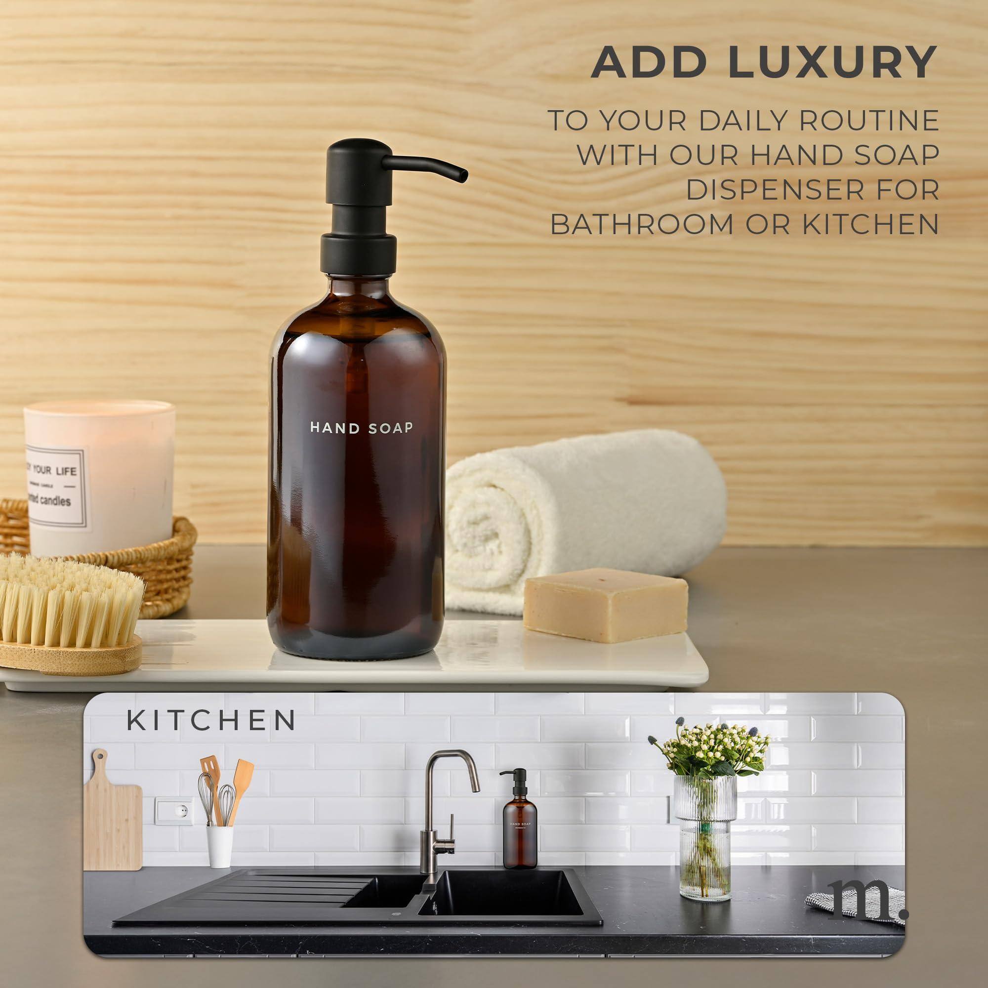 Dapper Styles Soap Dispenser Set Bottles With Stainless Pump 2 X Clear ...