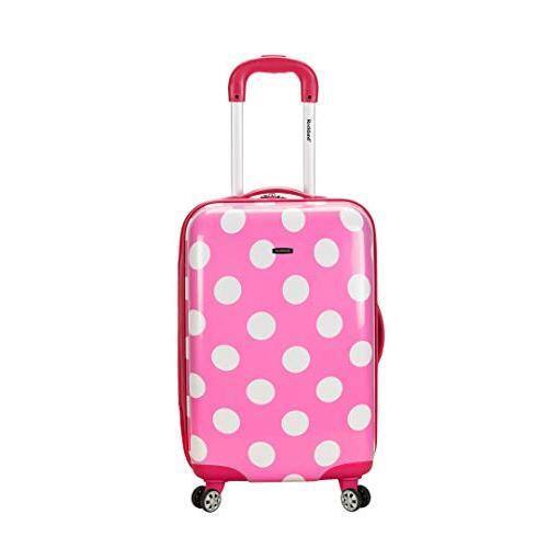 Dapper Styles Laguna Beach Hardside Spinner Wheel Luggage Black Dot Carry on 20 inch Pink Dots ...