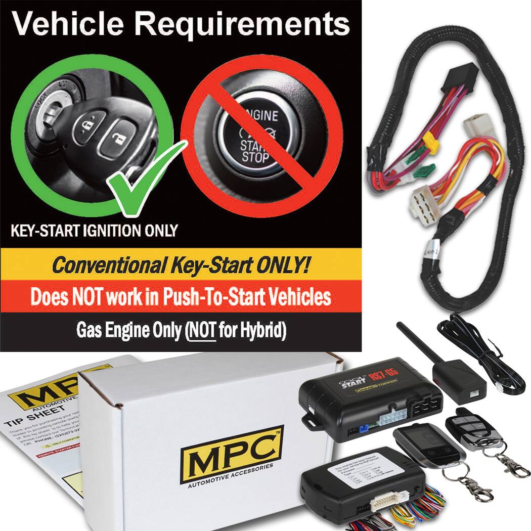 MPC 2 Way LCD Remote Start/Entry Kit With T Harness For 2011 2013 Kia ...