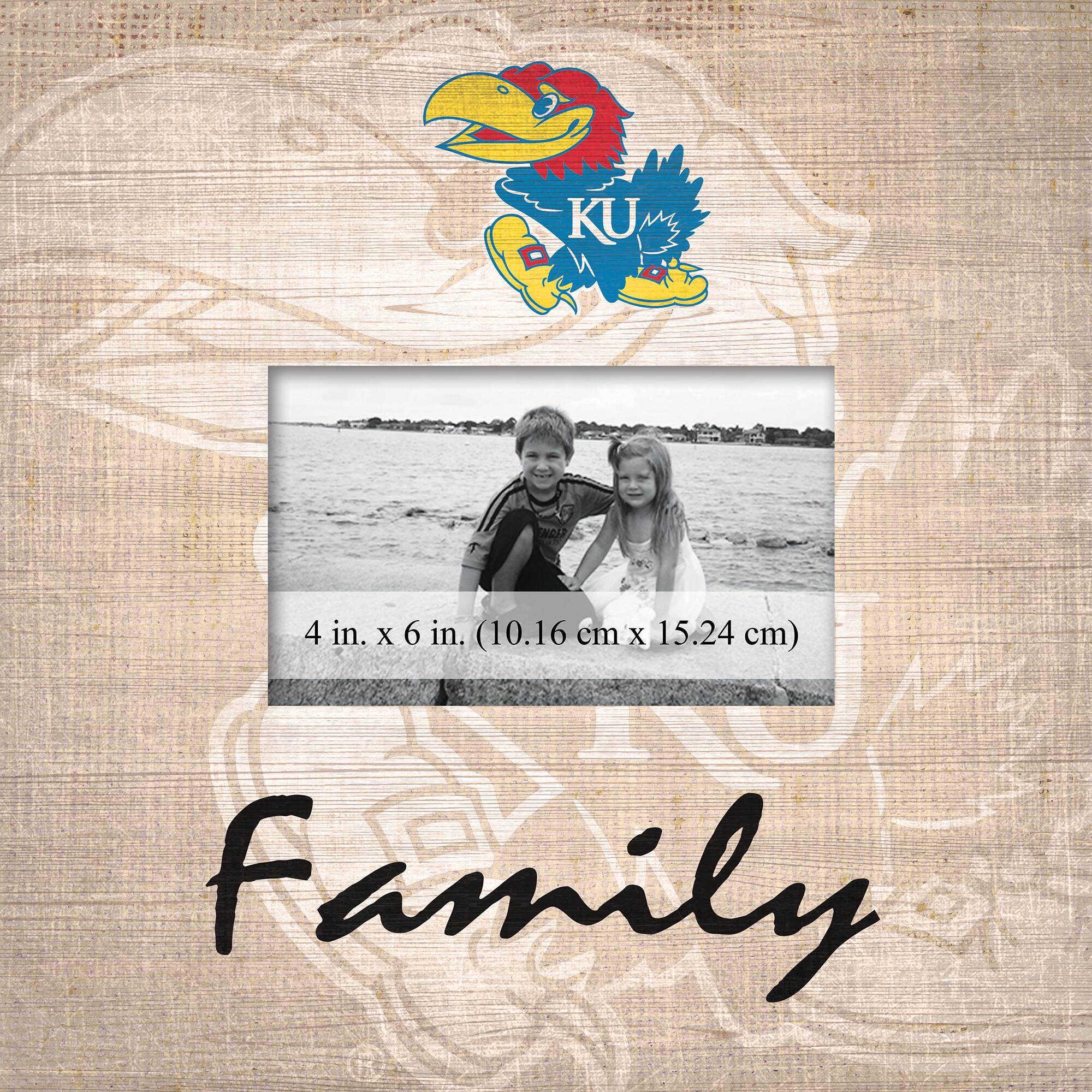 Fan Creations Kansas Jayhawks 10'' x 10'' Burlap Pattern Frame ...