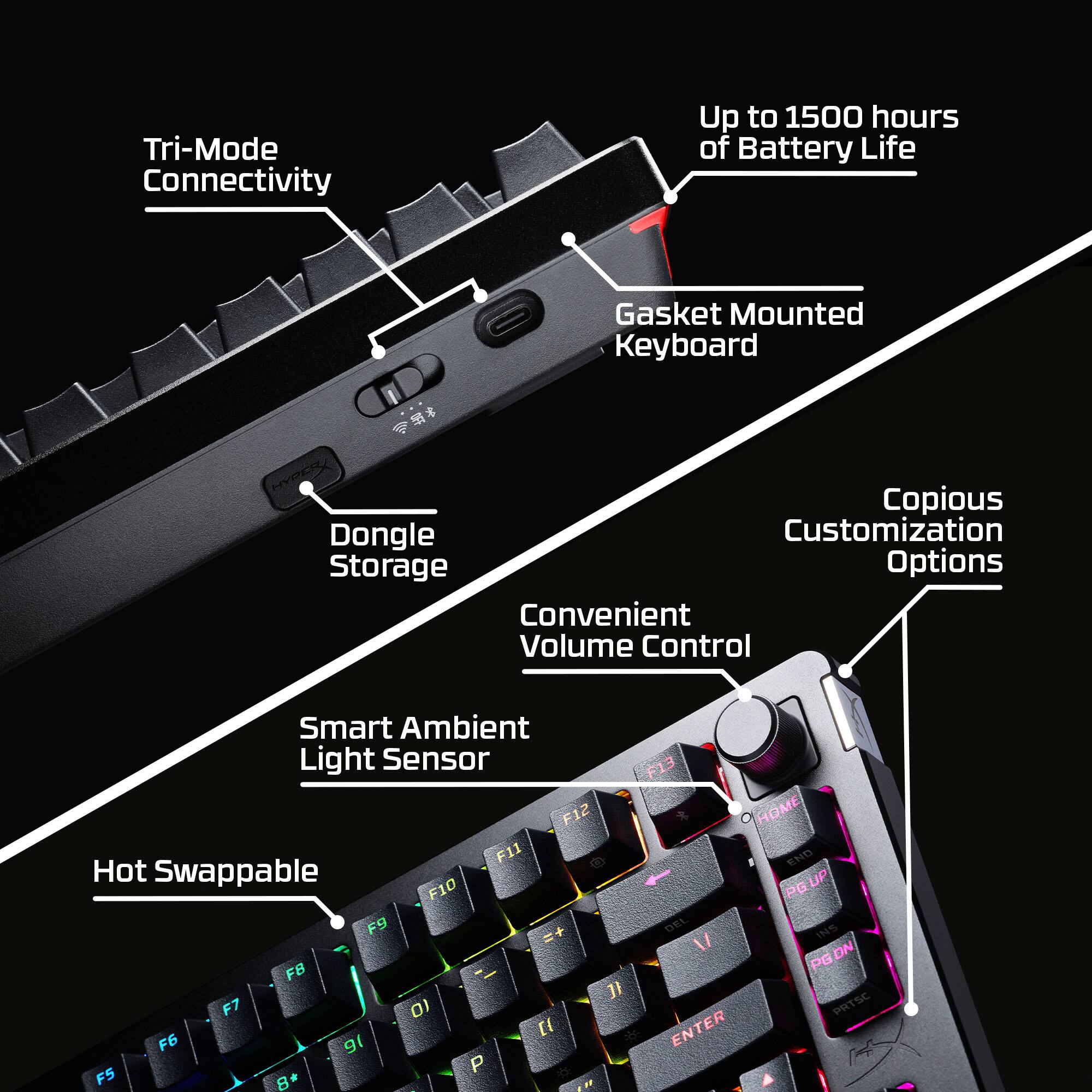 HyperX Alloy Rise 75 Wireless Mechanical Gaming Keyboard with RGB ...
