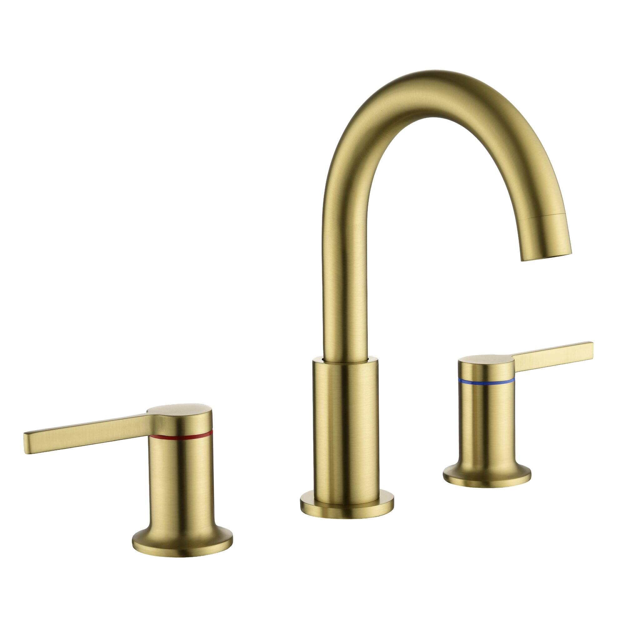 8 in Widespread Double Handle 1.2 GPM Bathroom Faucet with Quick ...