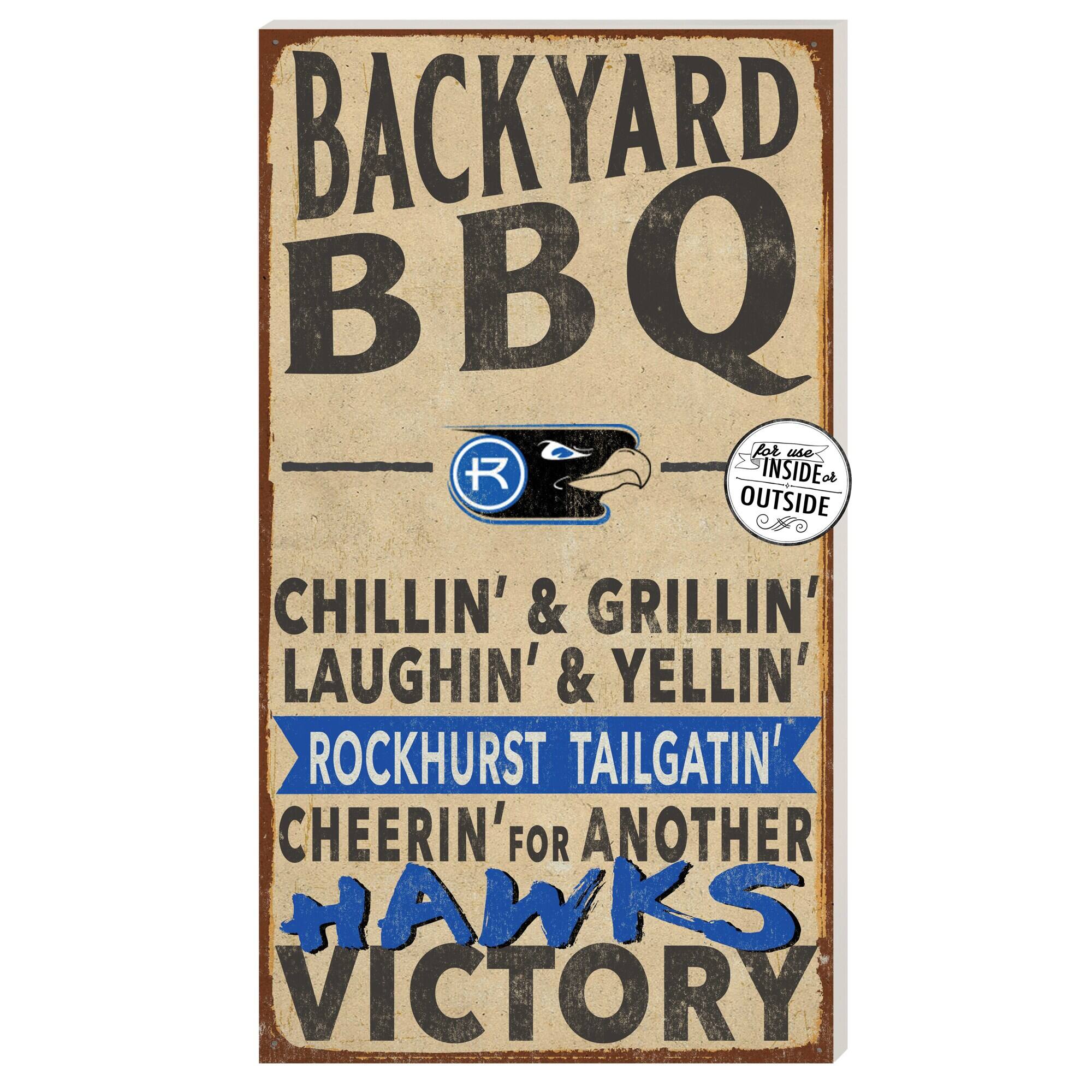 Jardine Rockhurst Hawks 11" x 20" Indoor/Outdoor BBQ Sign Brown ...