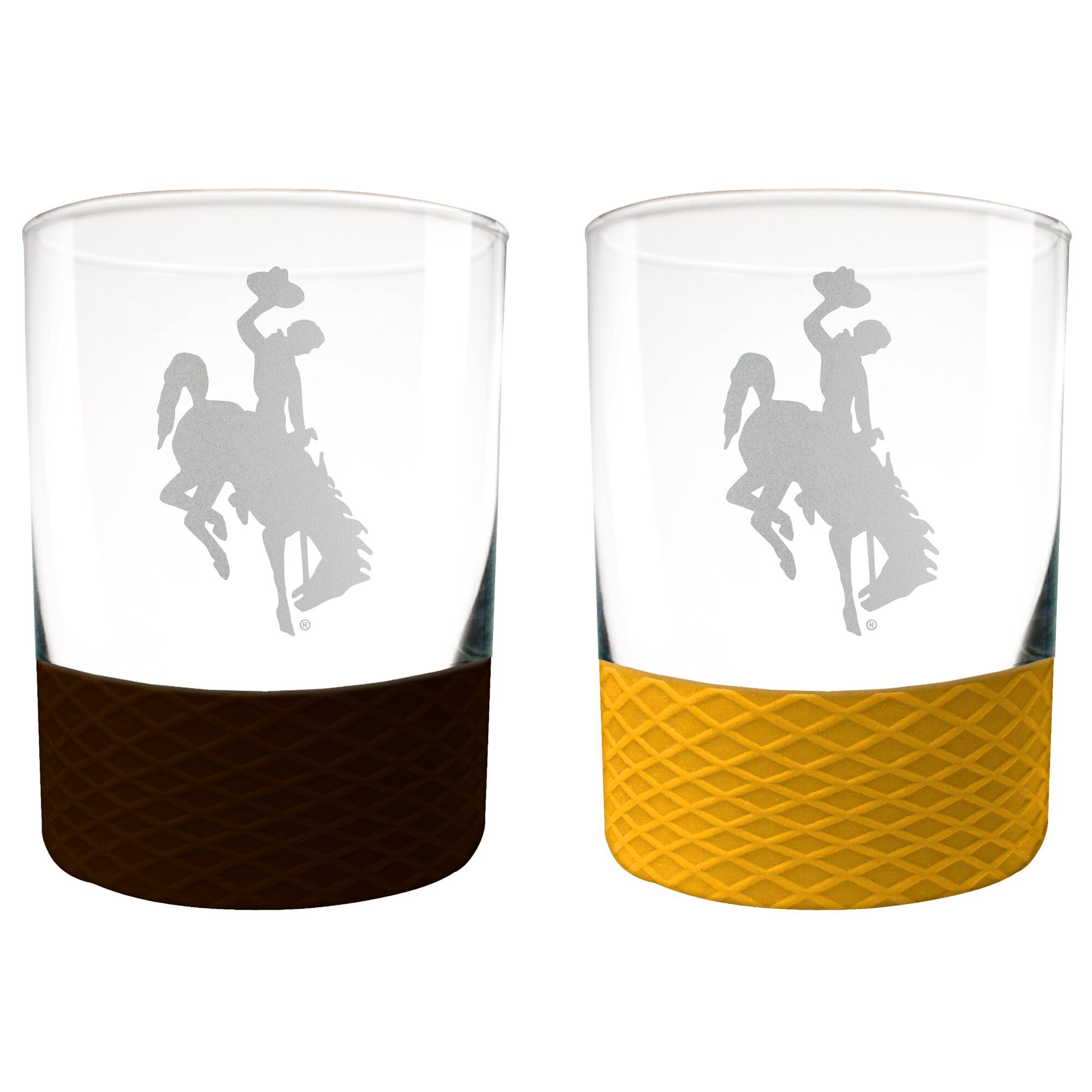 Great American Products Wyoming Cowboys 14oz. Commissioner Rocks Glass ...