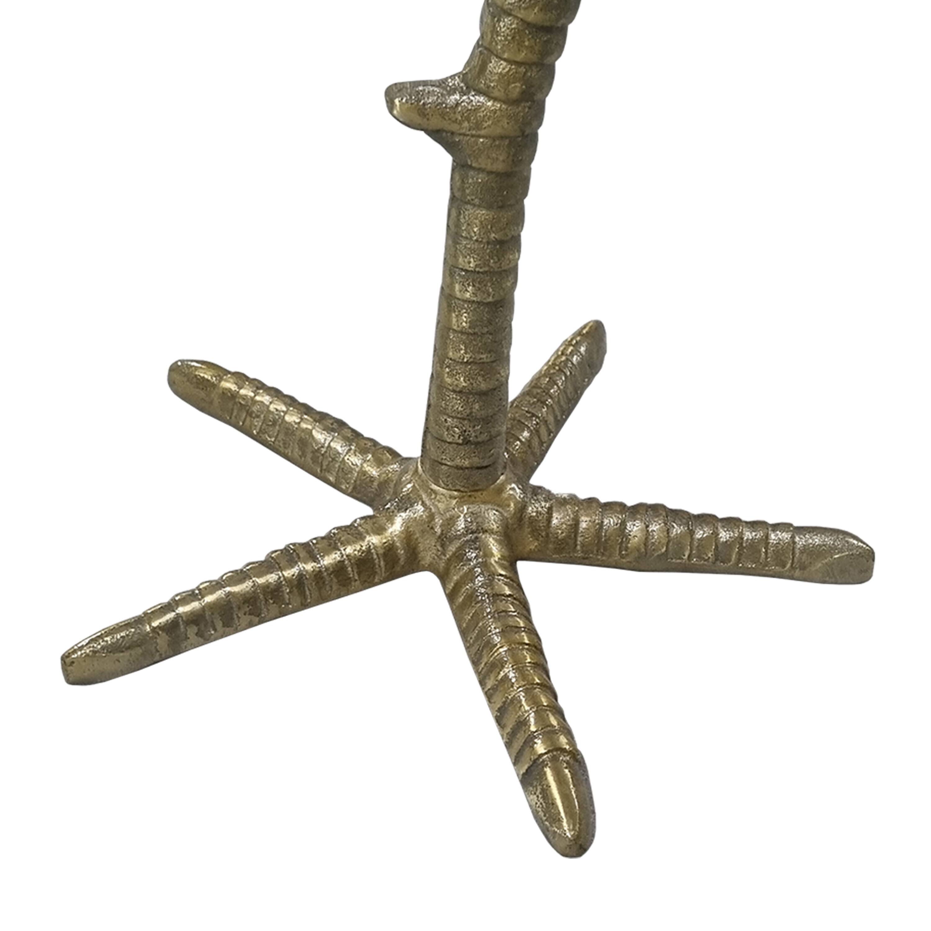 Manhattan Lane 19 Inch Side End Table, Antique Aluminum Cast, Round Top ...