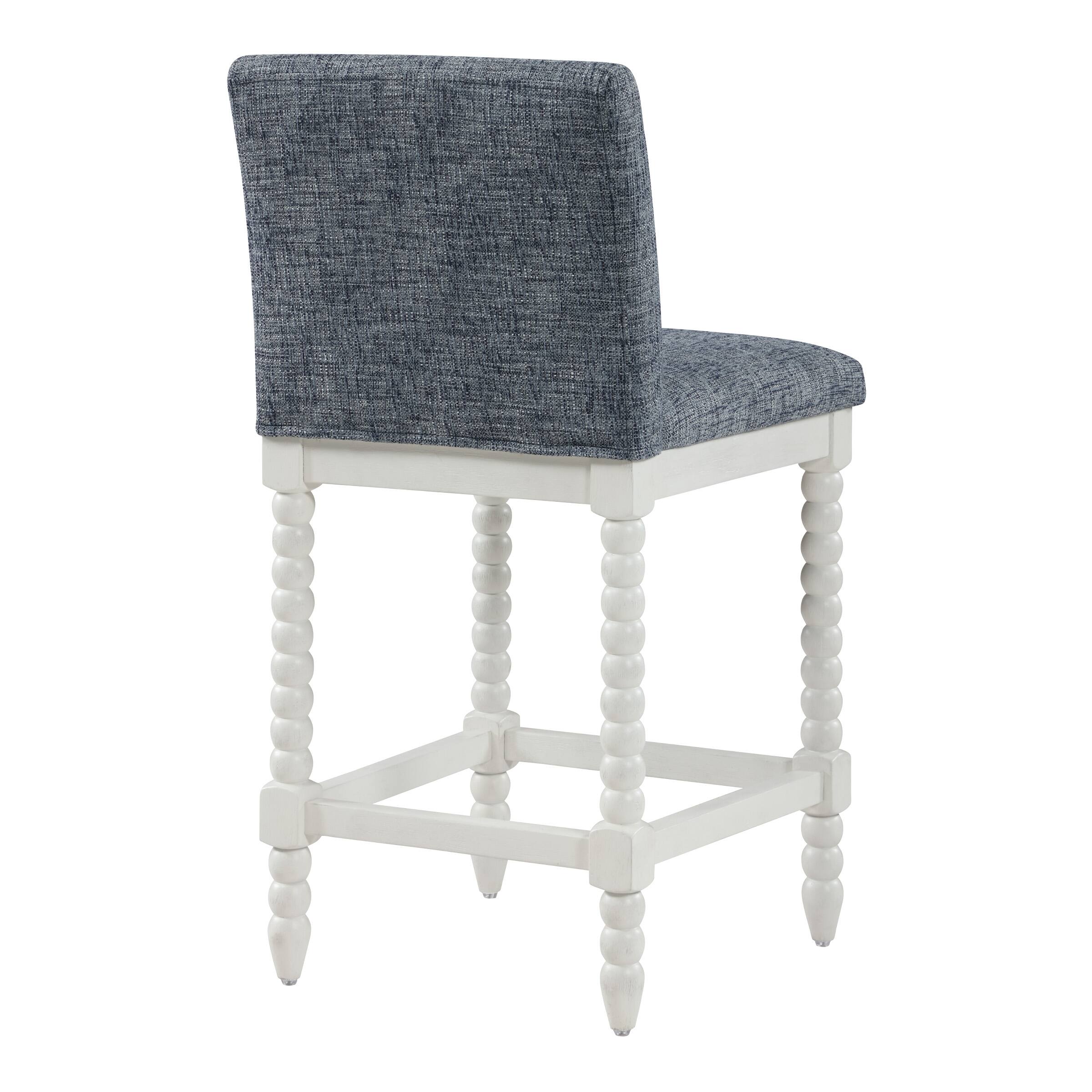 OSP Home Furnishings Kaylee 26 Spindle Counter Stool Indigo / Antique ...