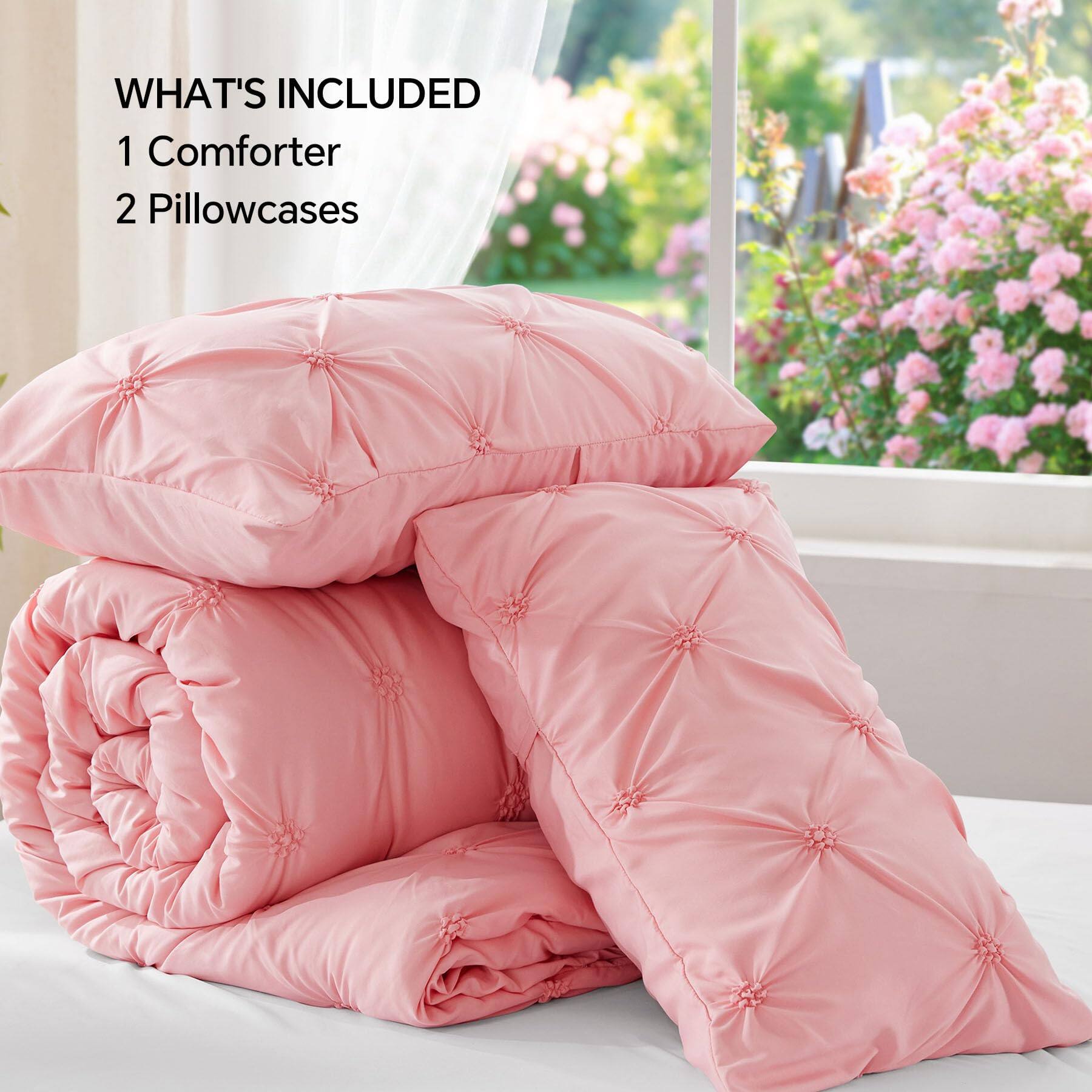 NICHOLAS KLEIN Comforter Set Queen Boho Pintuck Bedding Sets ...
