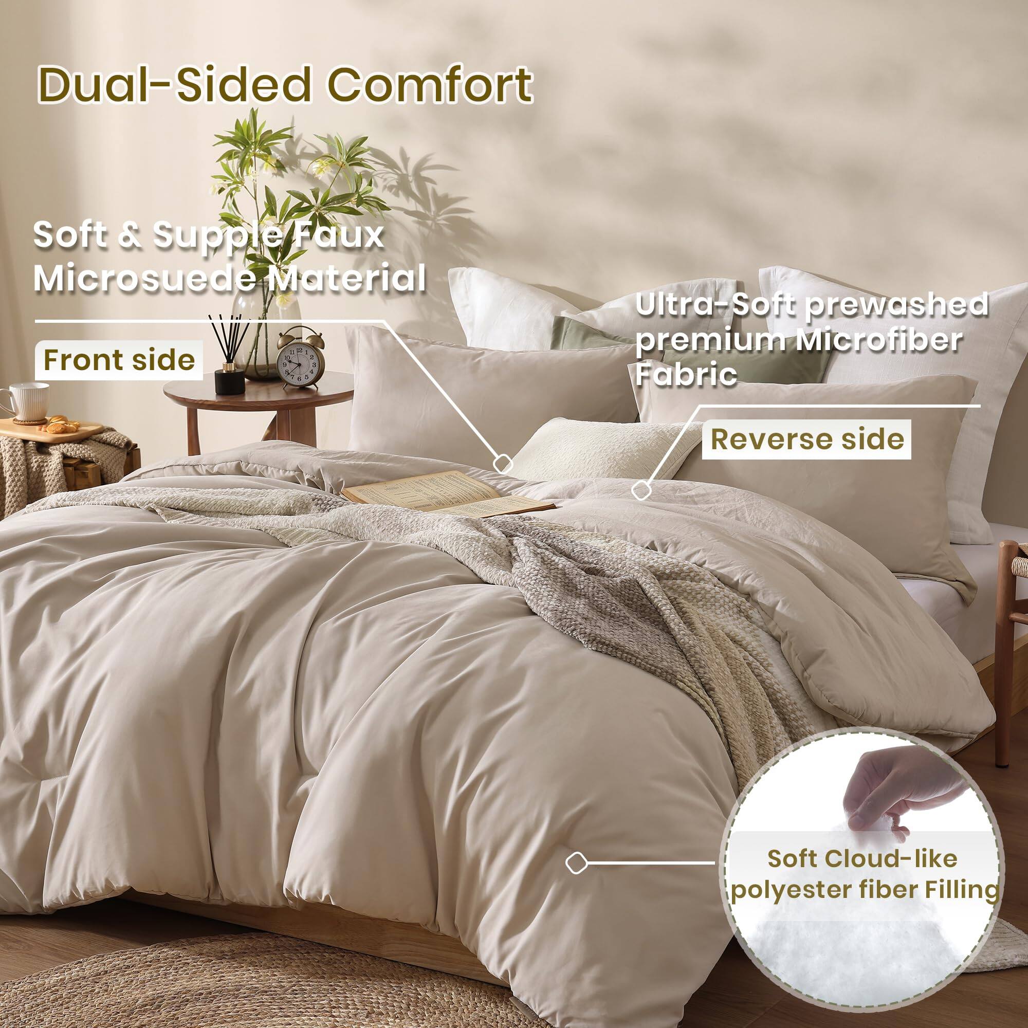 Reds Spade Boho Queen Comforter Set 3 Piece Modern Farmhouse Bedding Sets Lightweight ...