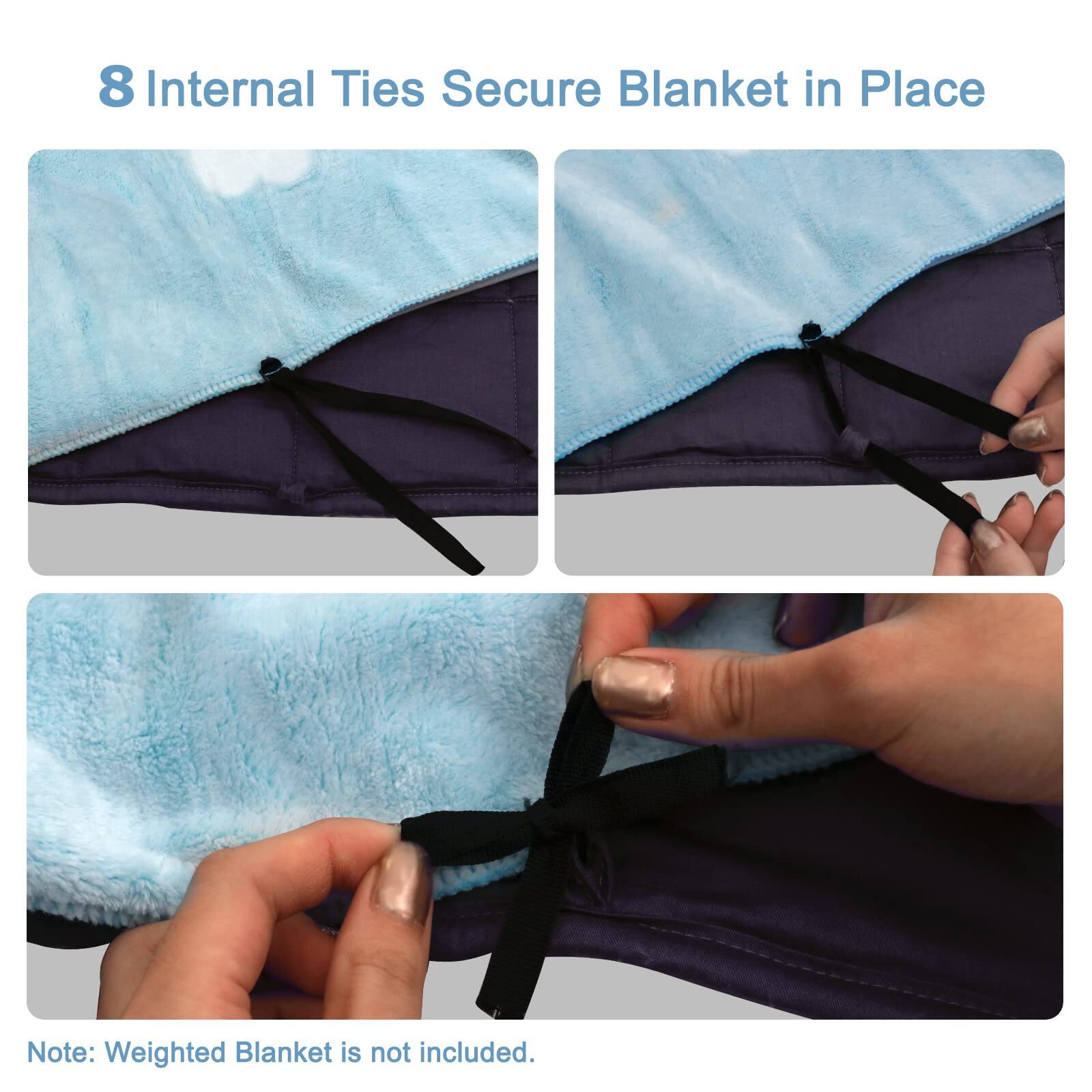 Pacoar Cade Glow In The Dark Blanket X Throw With 8 Internal Ties For ...