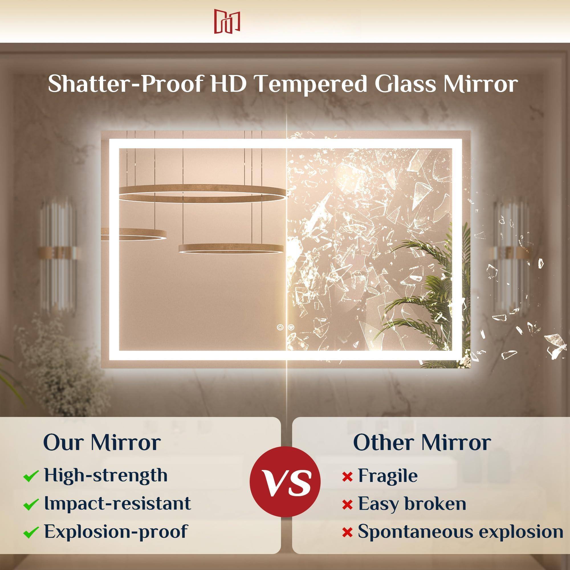 Comfort Essence Led Bathroom Mirror 28 X Frontlit Backlit Vanity With ...