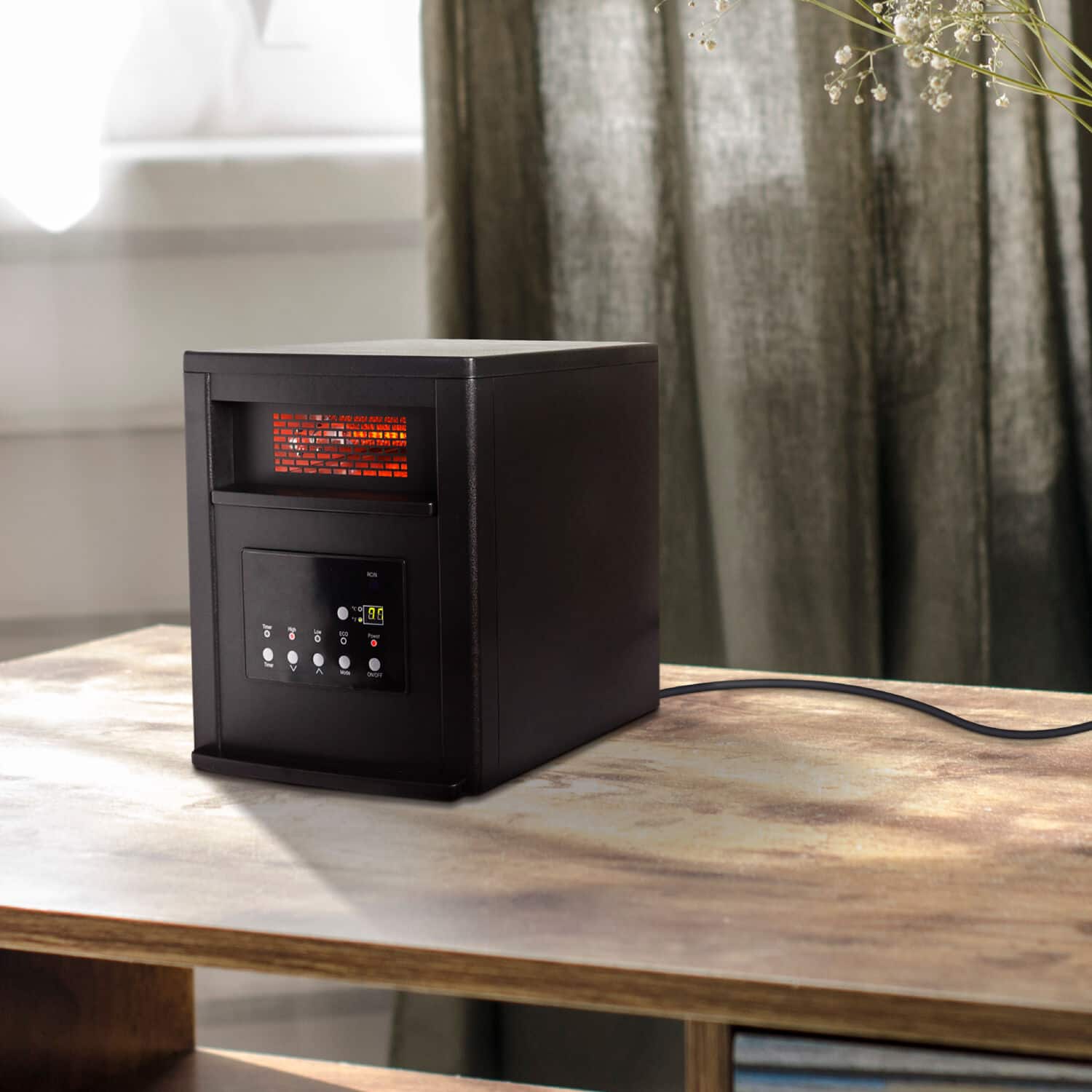 Customer Reviews: Lifesmart 6-Wrapped Element Infrared Heater Black ...