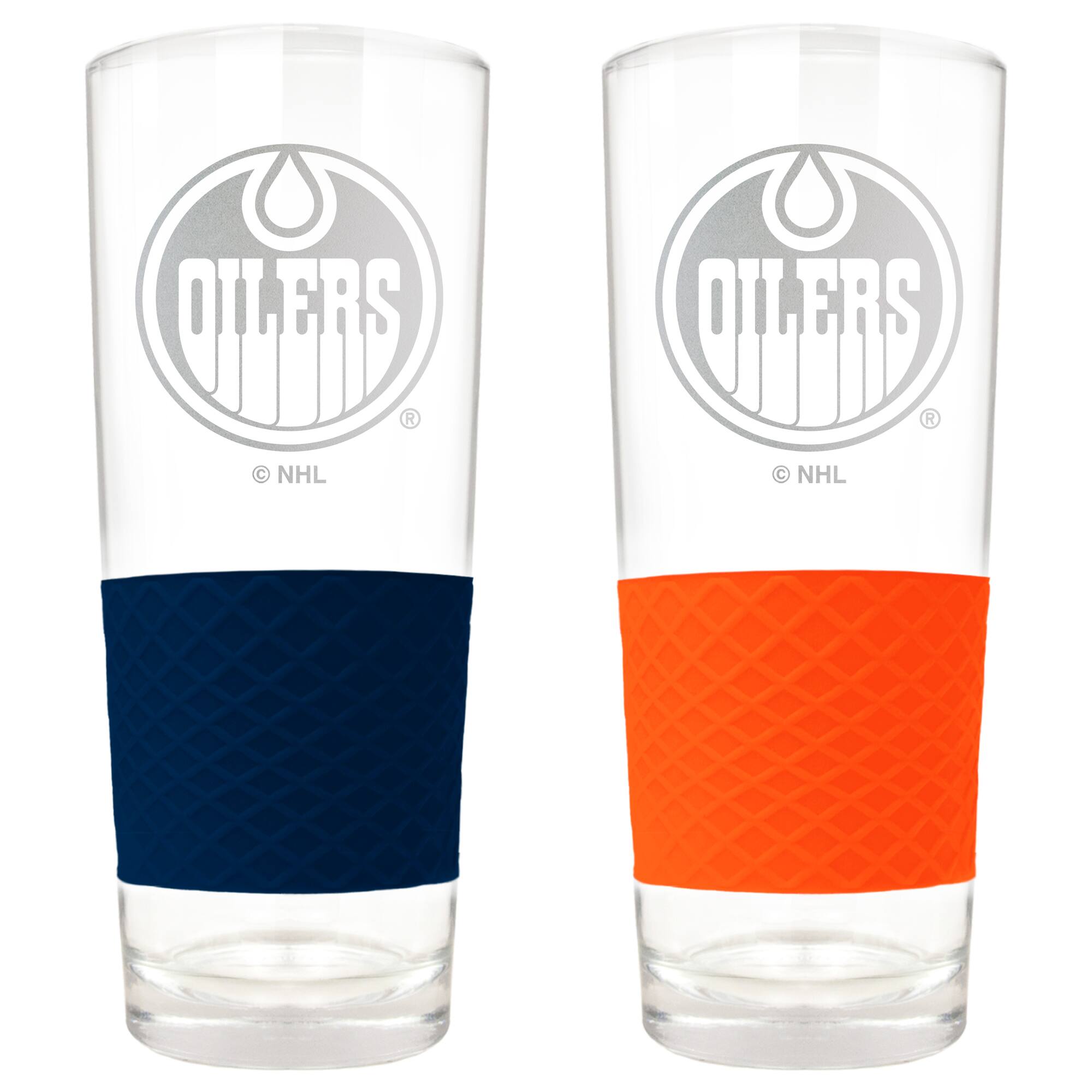 Great American Products Edmonton Oilers 22oz. Logo Score Pint Glass Two ...