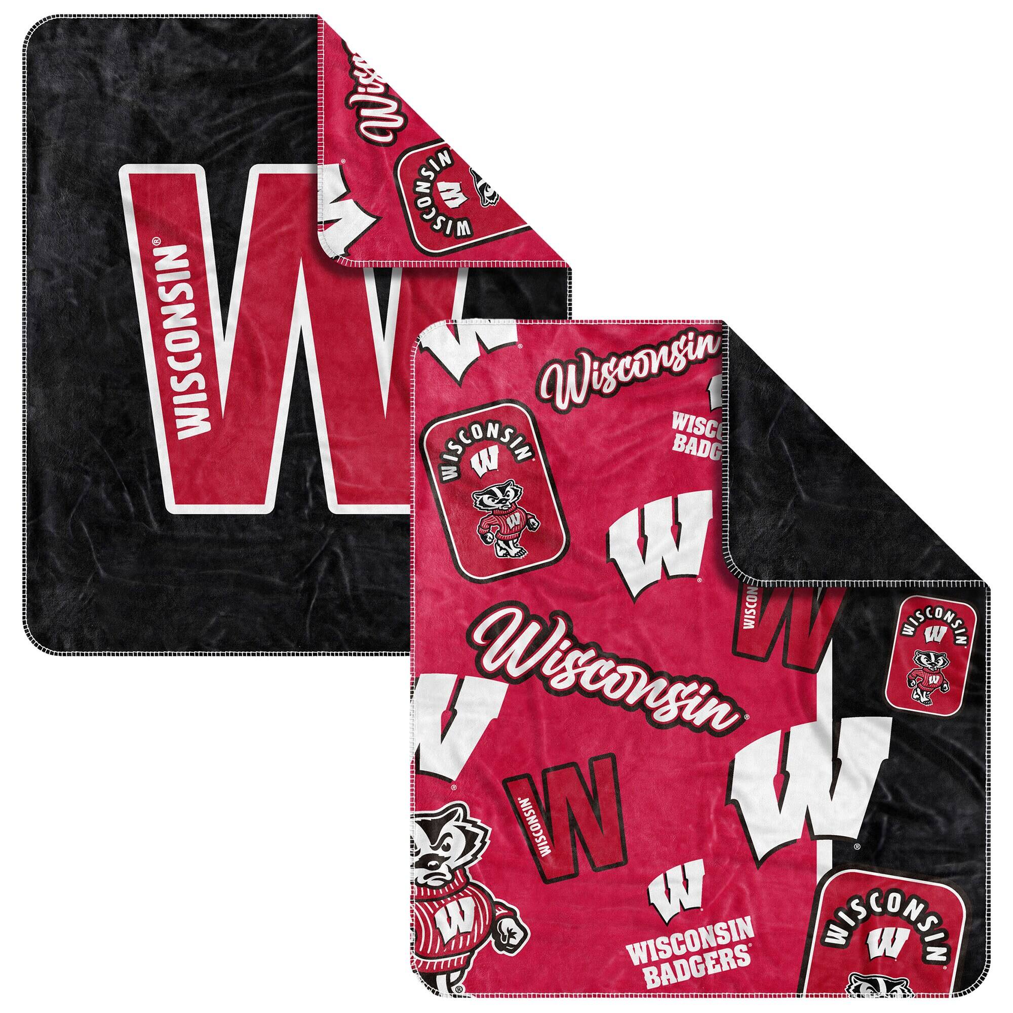 Logo Brands Wisconsin Badgers 50 x 60 Dream Weave Throw Blanket Red ...