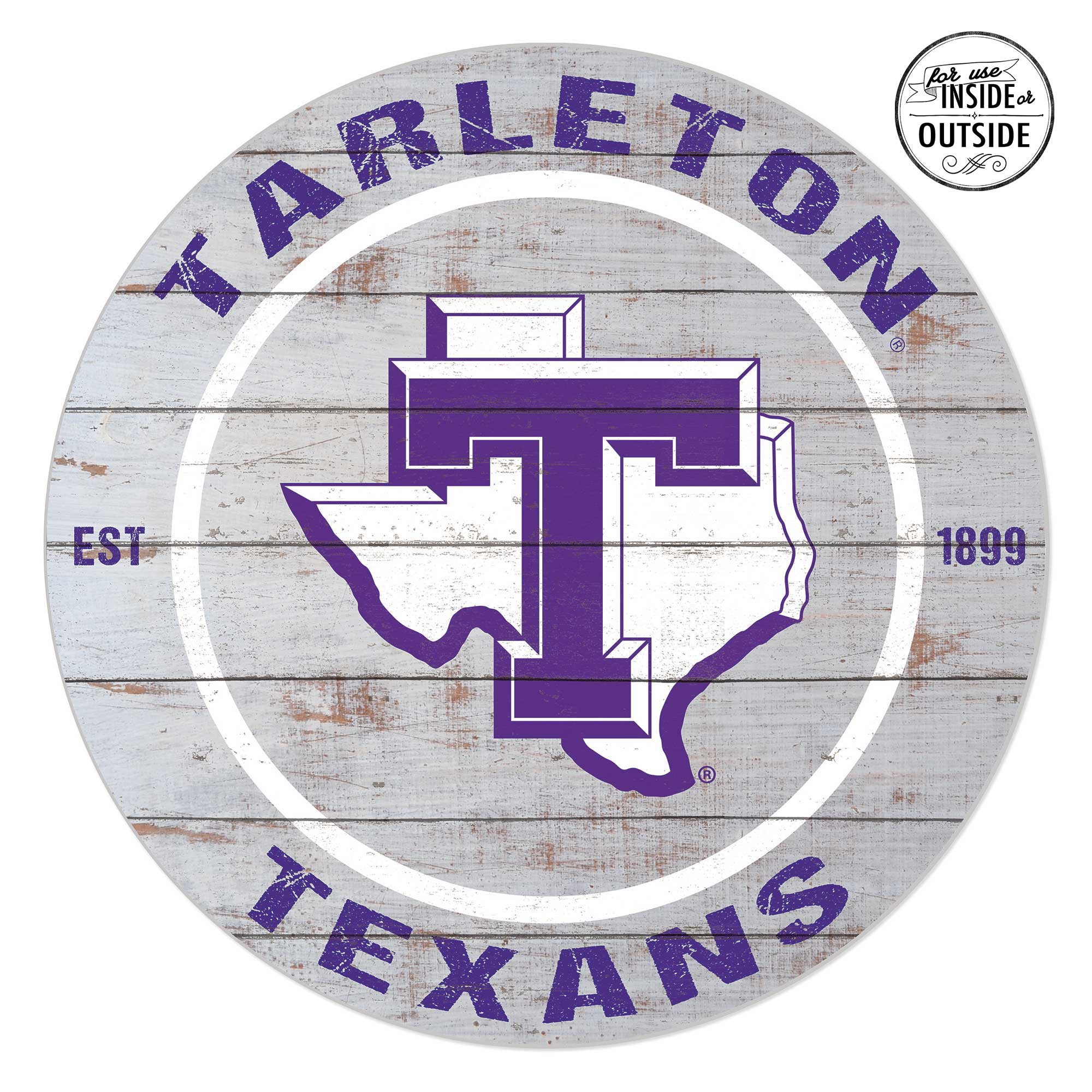 Jardine Tarleton State Texans 20'' x 20'' Indoor/Outdoor Weathered ...