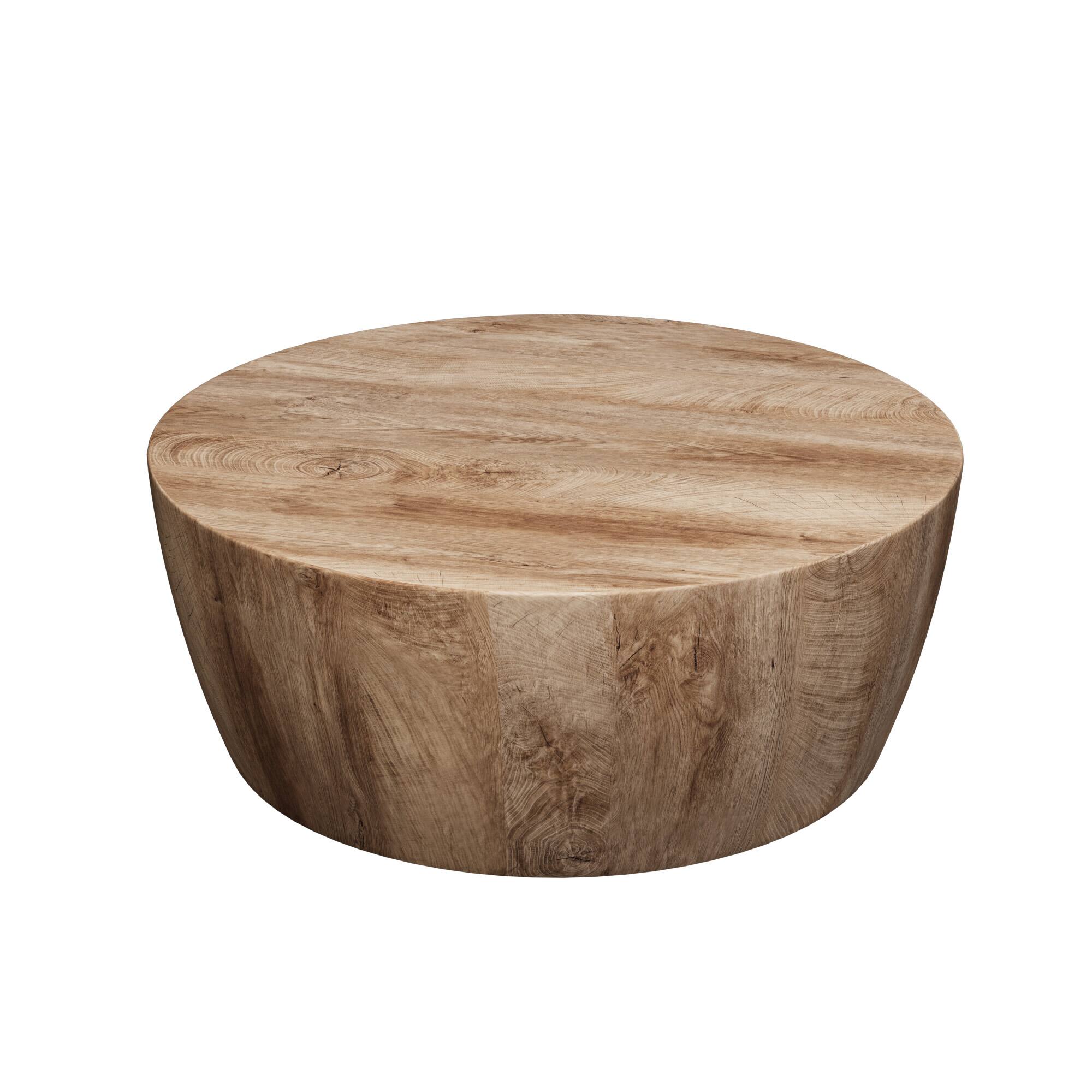 TinyHomie 29.53in MDF coffee table and 2 PU dining chair set drum ...