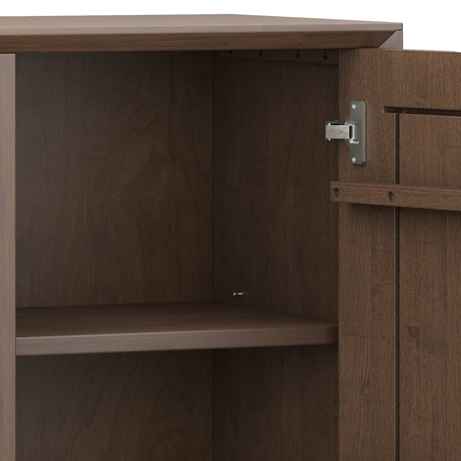 Simpli Home Banting SOLID HARDWOOD 32 inch Wide Modern Industrial Low ...