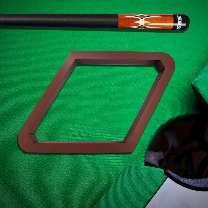 GSE Games & Sports Expert Deluxe Solid Wood 9 Ball Diamond Ball Rack ...