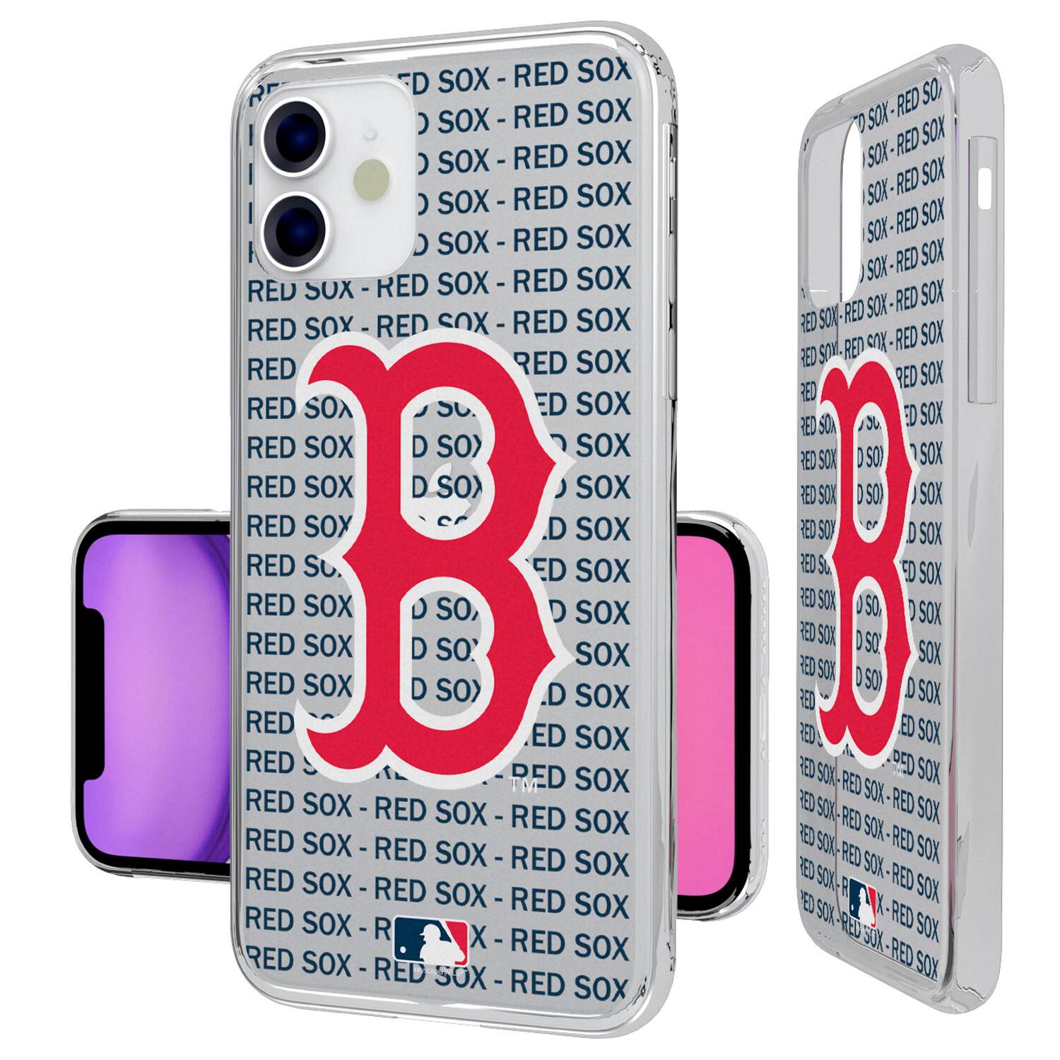 Keyscaper MLB Boston Red Sox Text Backdrop Clear iPhone Case 15 Plus ...