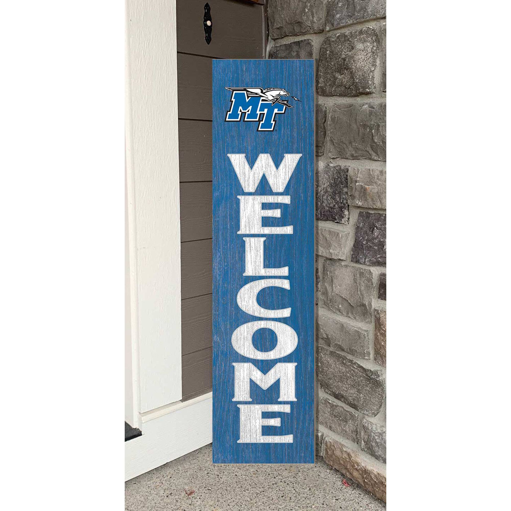 Jardine MTSU Blue Raiders 12'' x 48'' Welcome Outdoor Leaner Royal ...