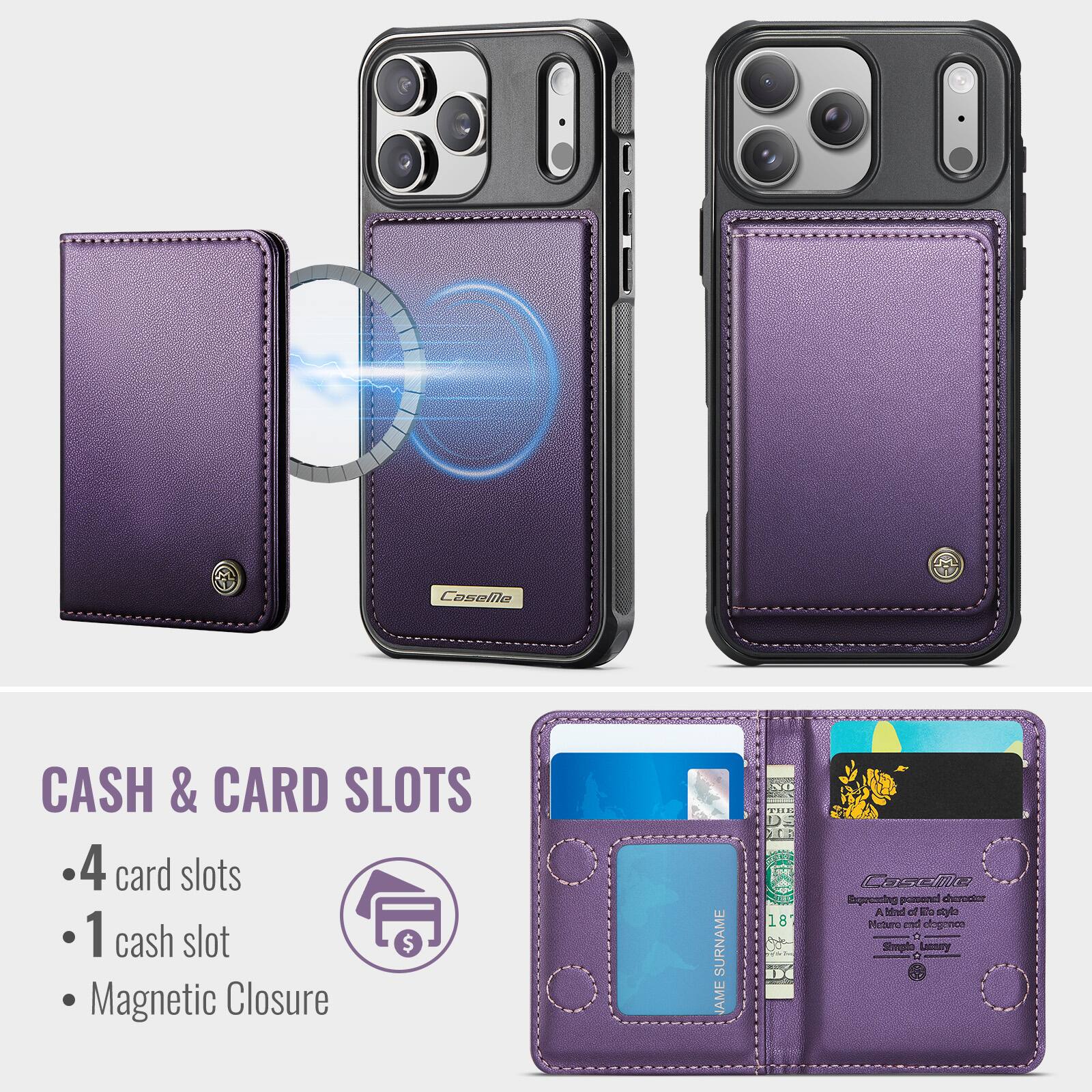 Dteck for iPhone 17 Pro Max Wallet Case with RFID Blocking Credit Card ...