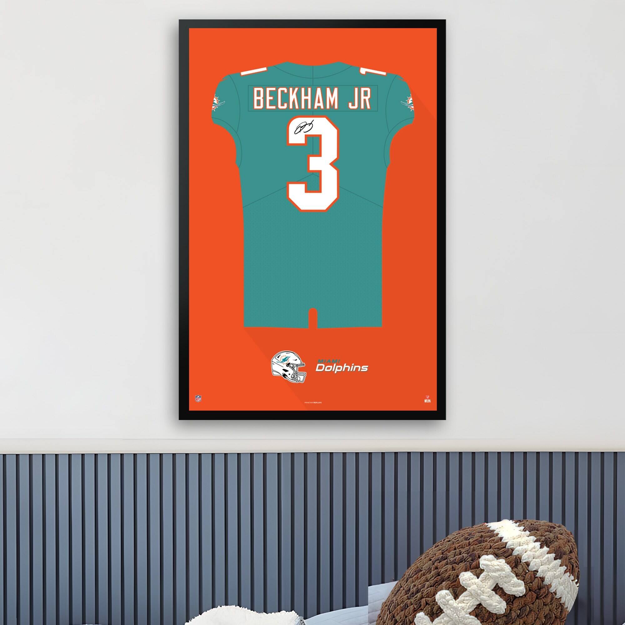 Sporticulture Odell Beckham Jr. Miami Dolphins Framed 27" x 39" Jersey ...