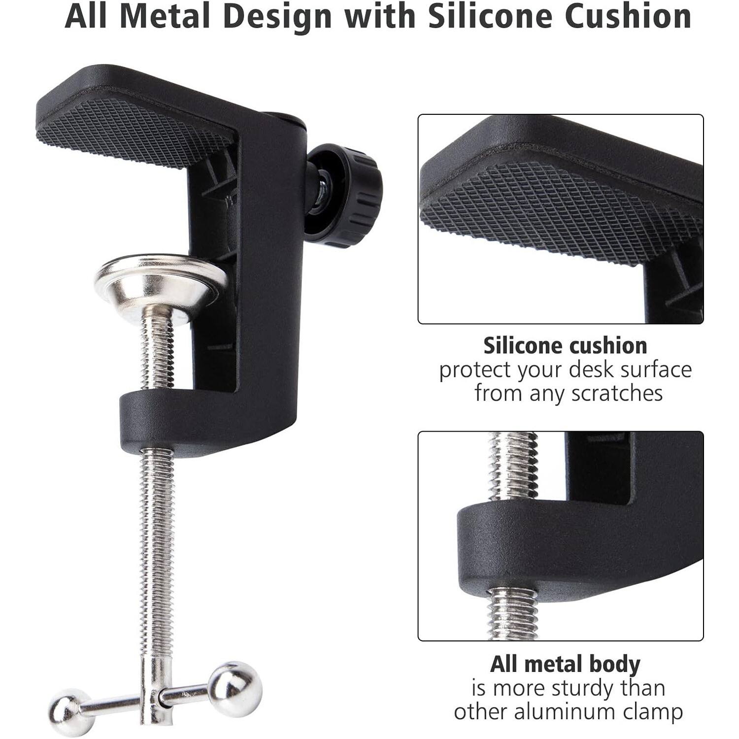 PARKER SLATER Metal desk clamp for microphone boom arm stand holder ...