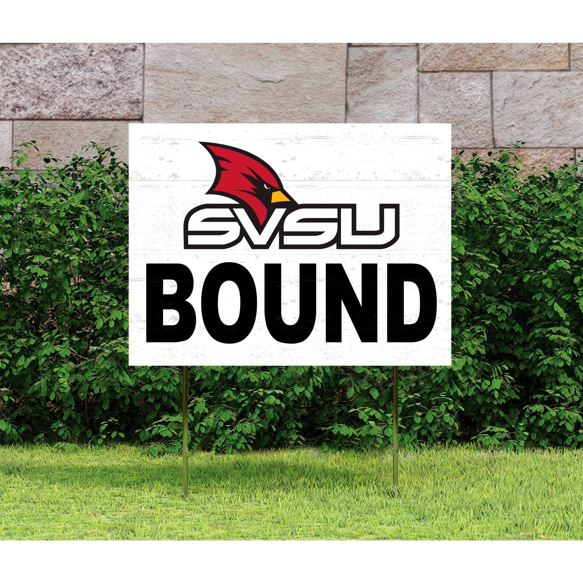 Jardine Saginaw Valley State Cardinals 18" x 24" Bound Yard Sign White ...