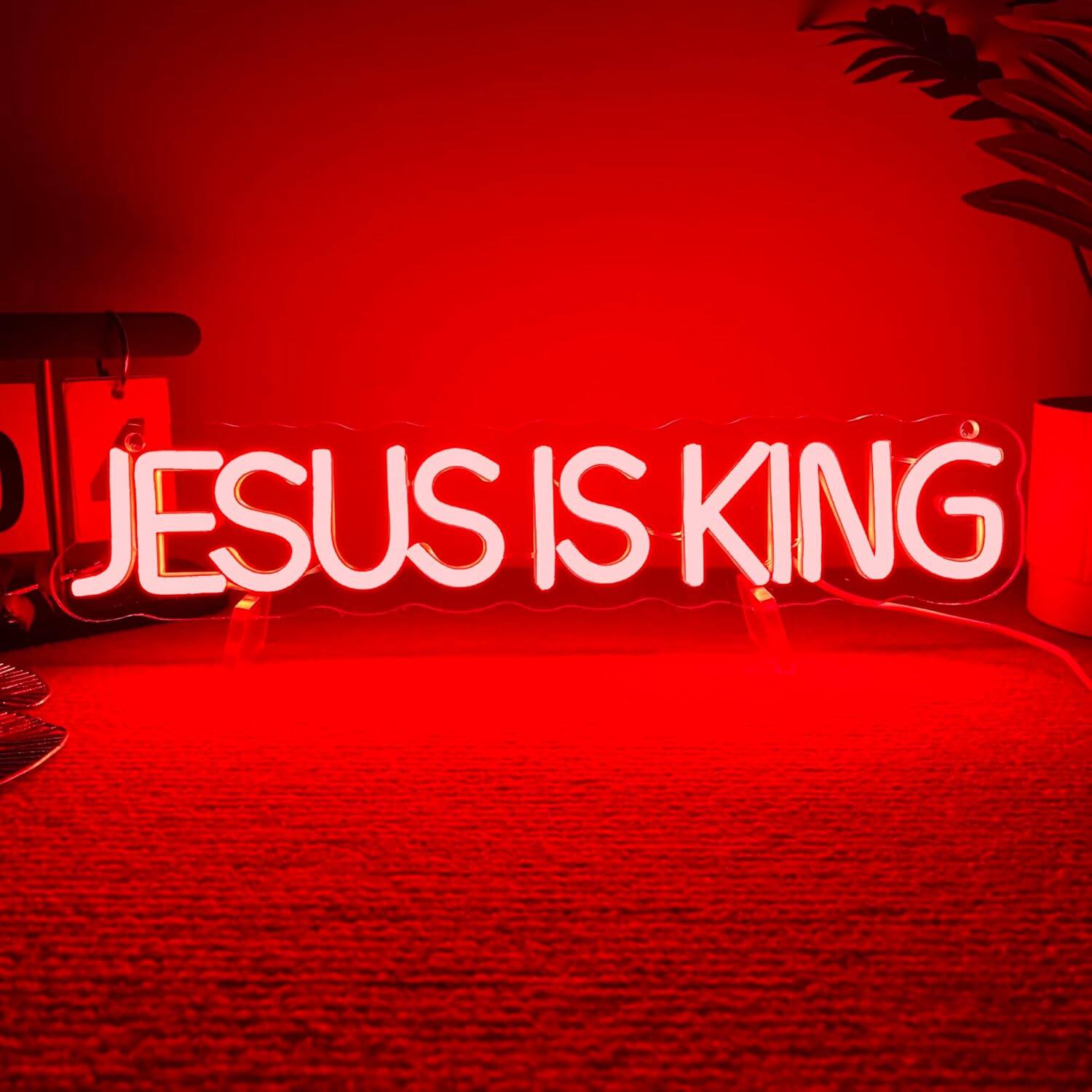 Auledio - Jesus is King Neon Sign, Christian Neon Light USB Powered ...
