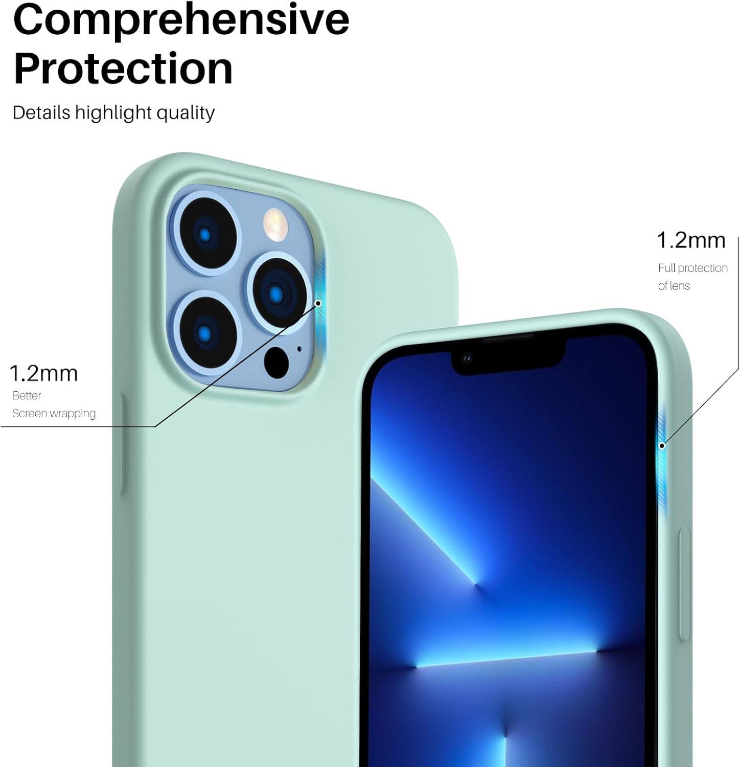 Ornarto Compatible with iPhone 13 Pro Max Case 6.7", Slim Liquid ...