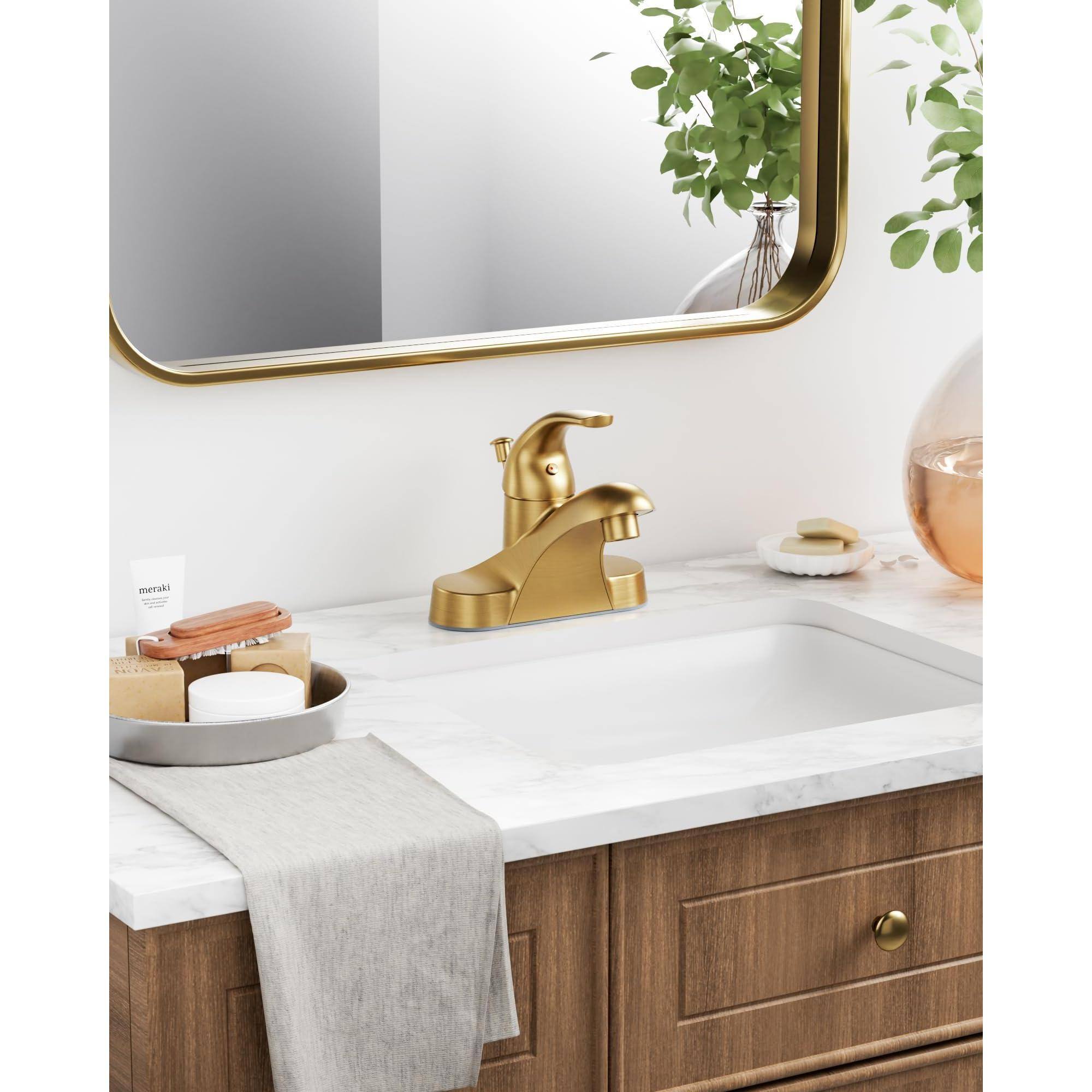 Paradigms Interiors Bathroom Faucet Single Handle For Sink Brushed ...