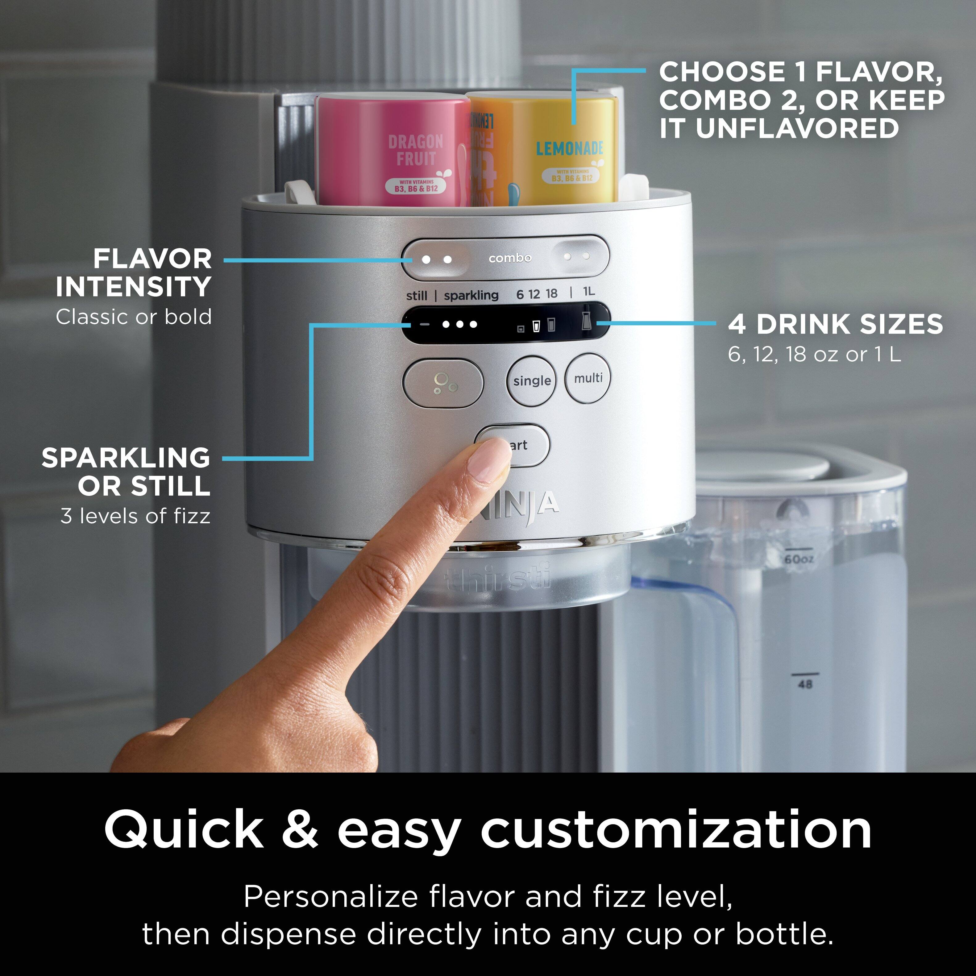 Ninja Thirsti Max Custom Sparkling & Still Hydration System Silver WC2002 - Best Buy