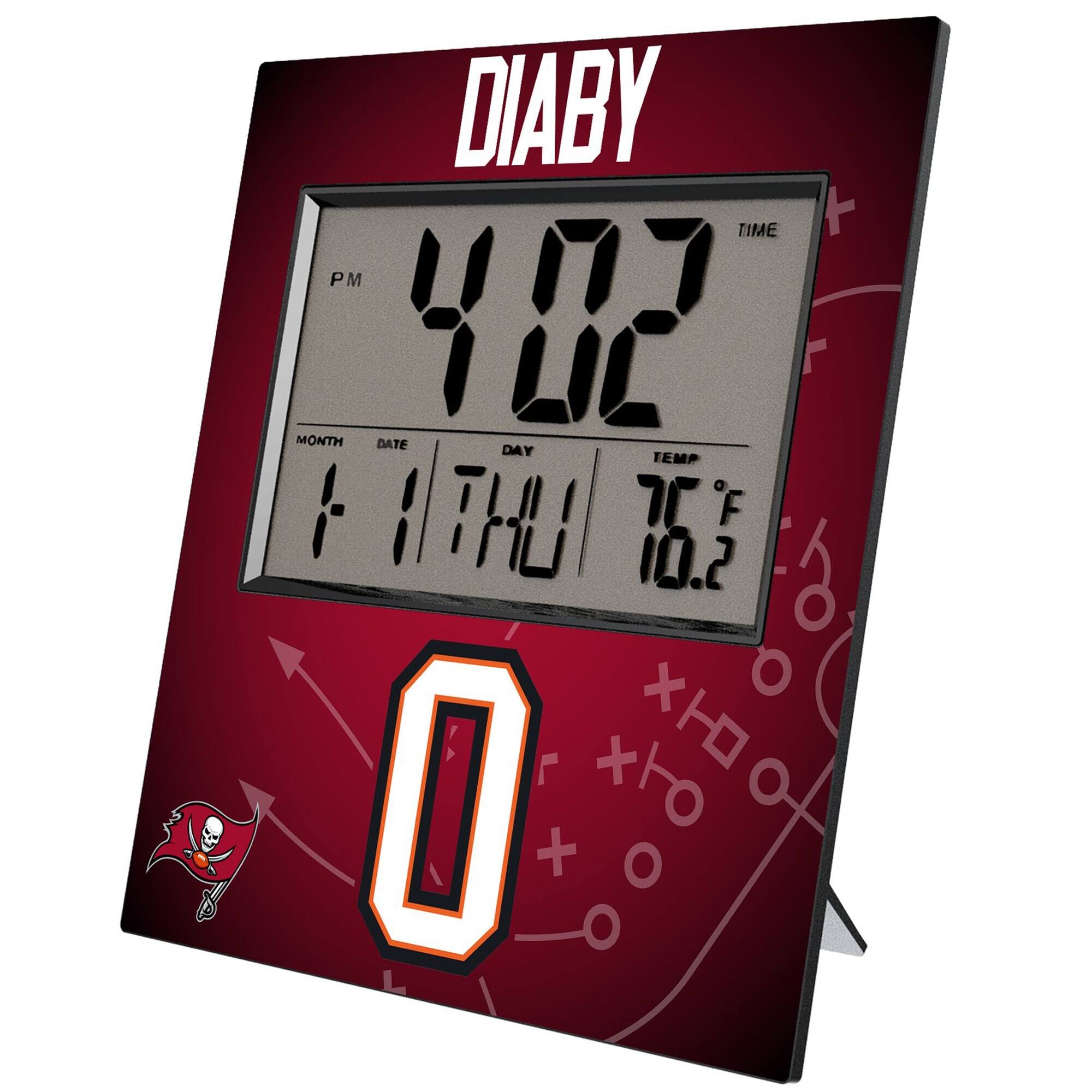 Keyscaper YaYa Diaby Tampa Bay Buccaneers Digital Desk & Wall Clock ...