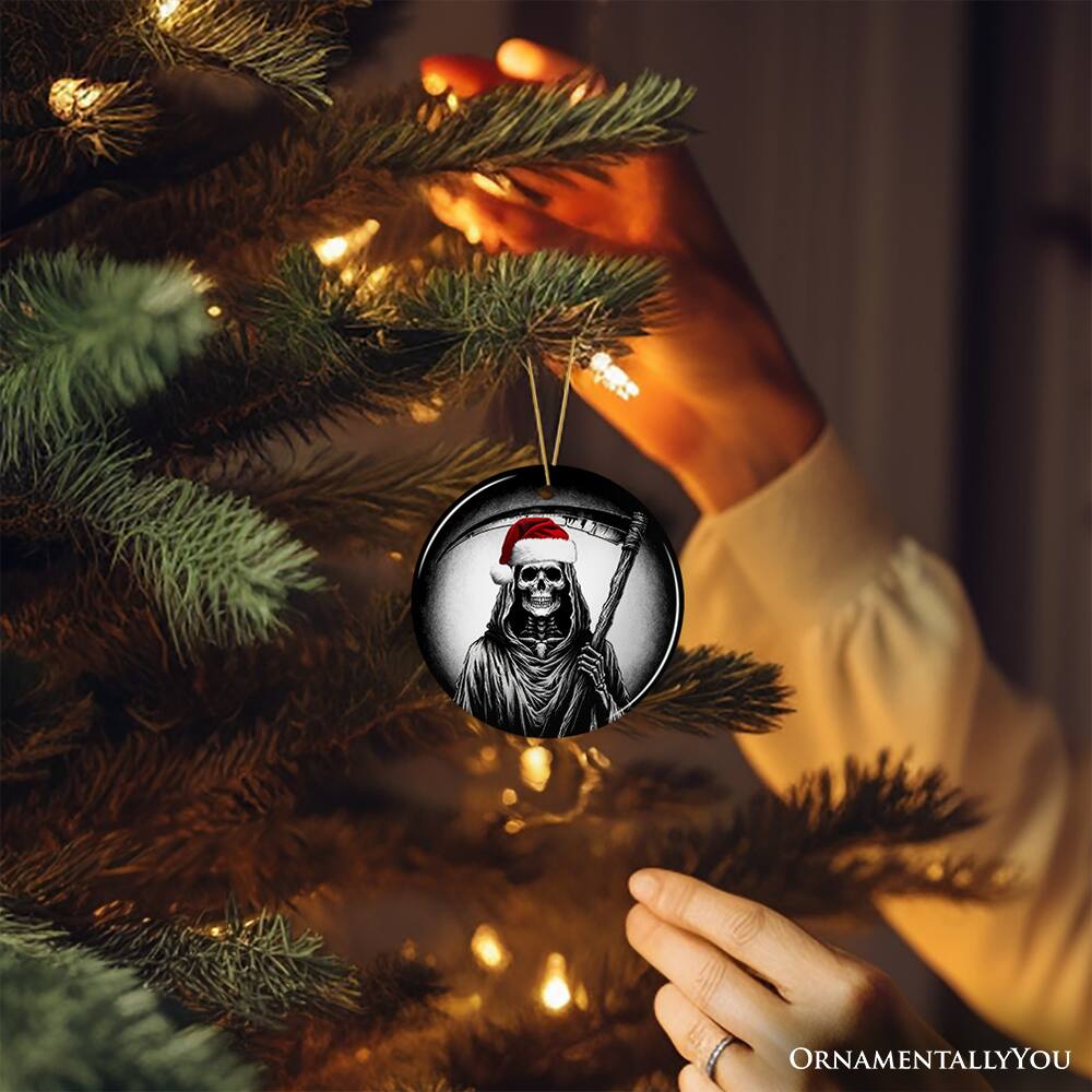 OrnamentallyYou Haunting Santa Grim Reaper Ornament Spooky Christmas ...