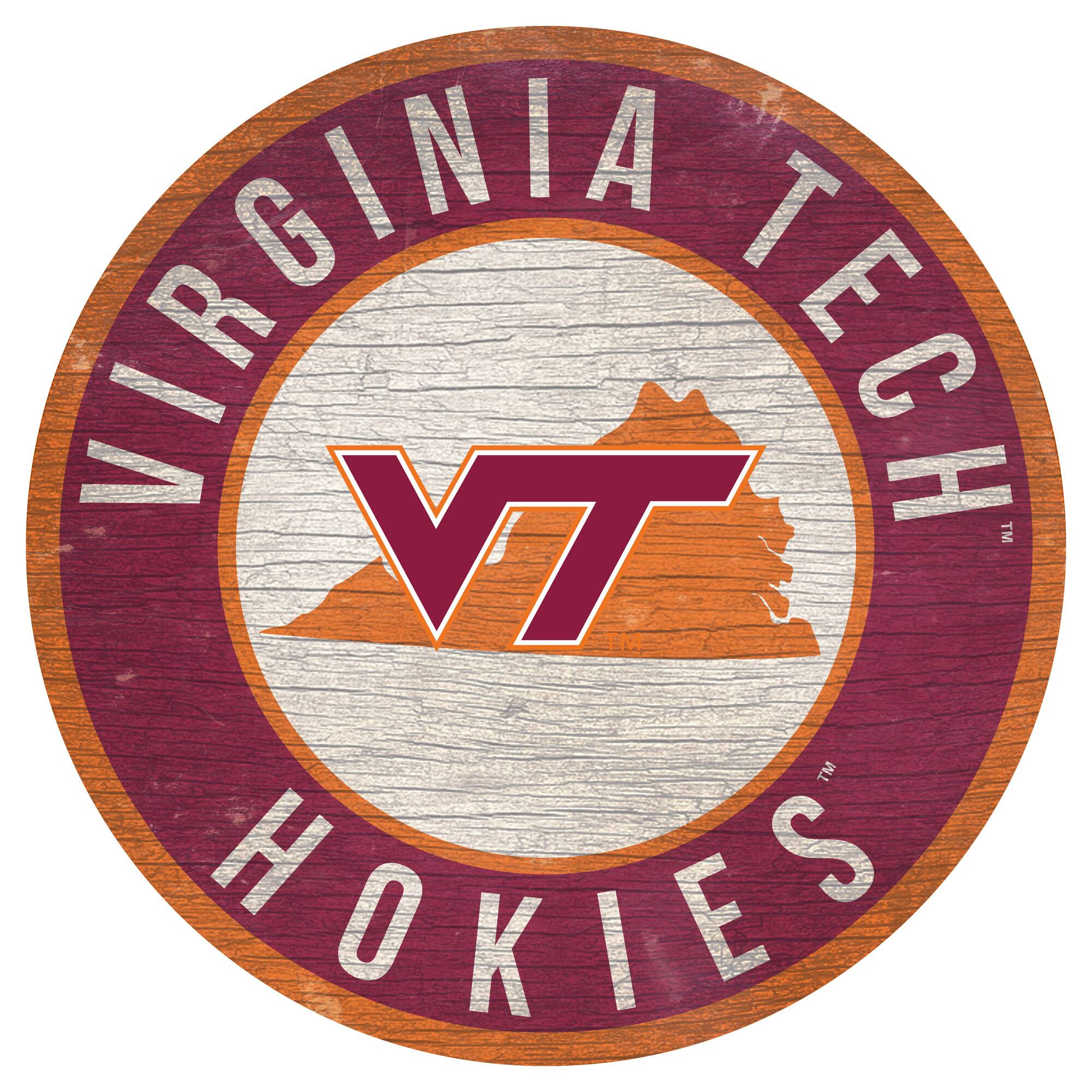 Fan Creations Virginia Tech Hokies 12'' x 12'' State Circle Sign ...