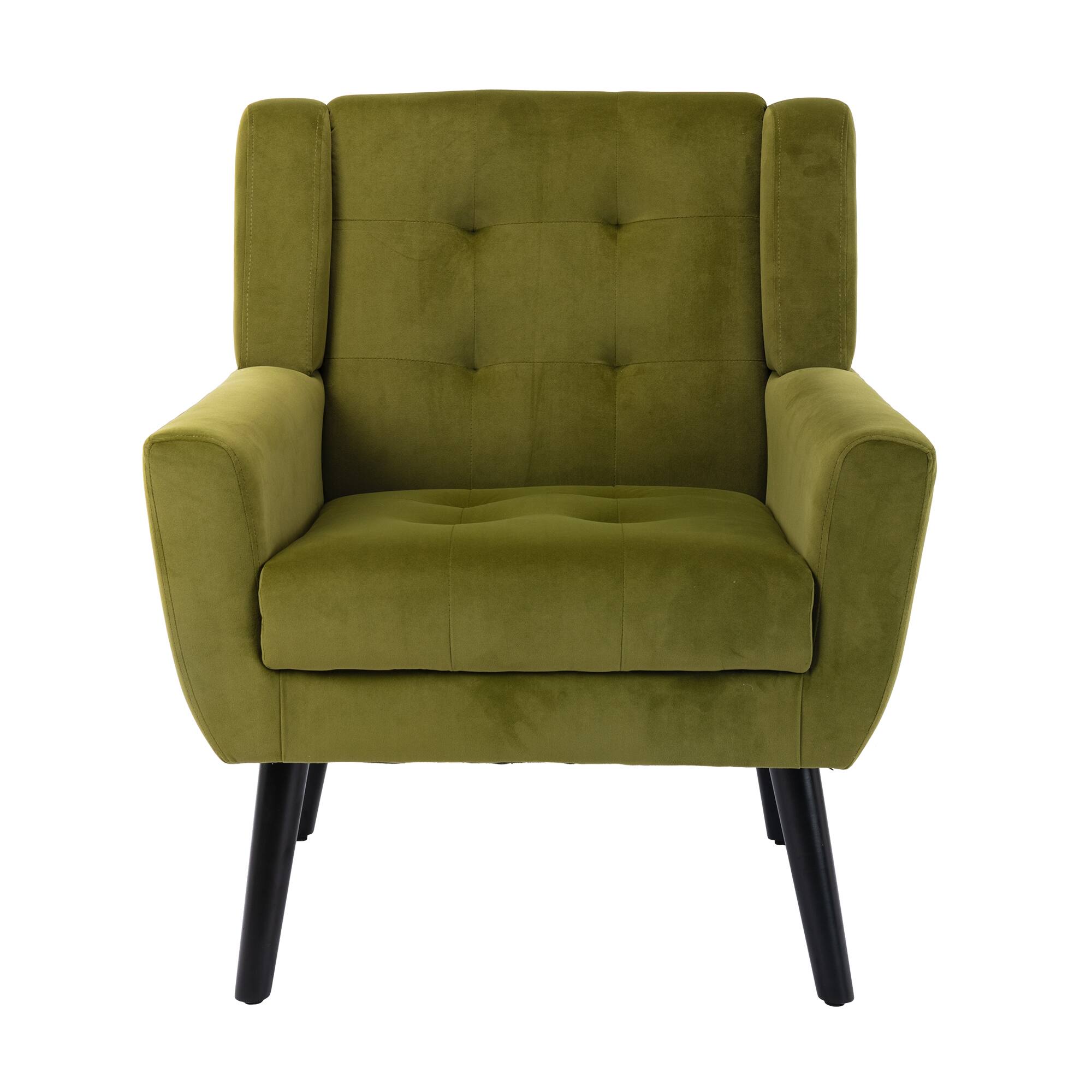 APRILSOUL Modern Soft Velvet Ergonomics Accent Chair Living Room ...