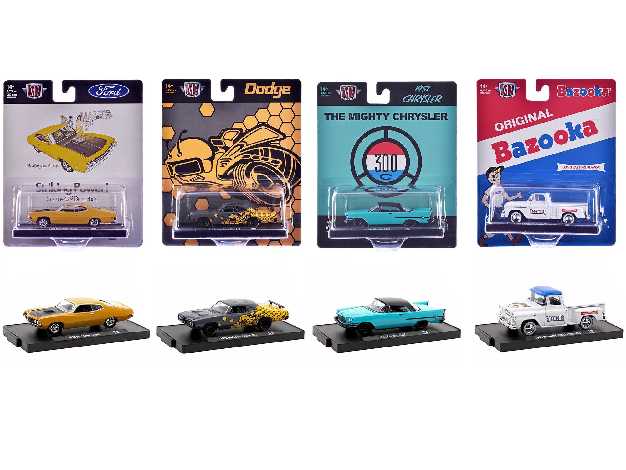 M2 "Auto Drivers" Set of 4 pieces in Blister Packs Release 119 Limited ...