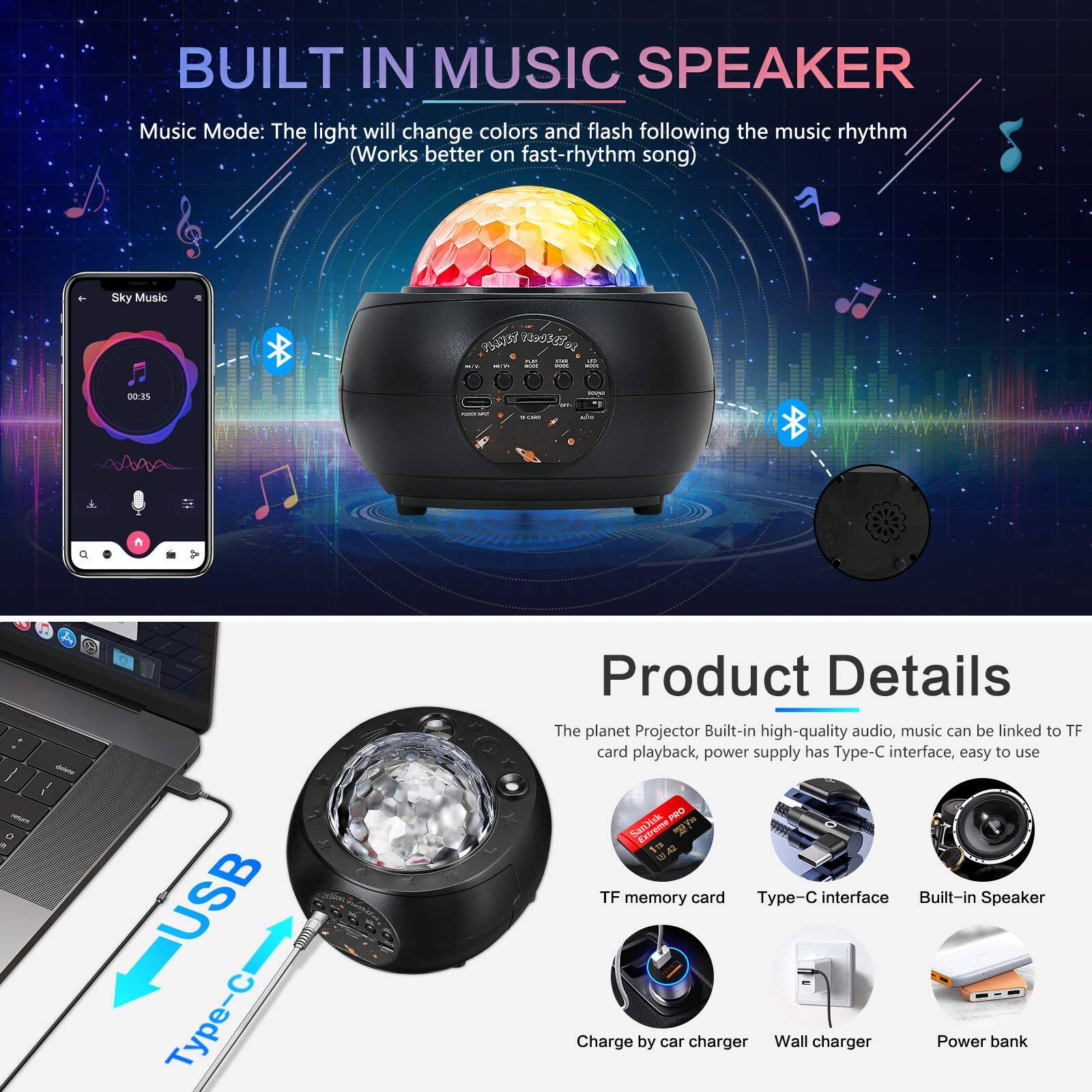 The Best Inks Galaxy Projector Star For Bedroom Planet Night Lights ...