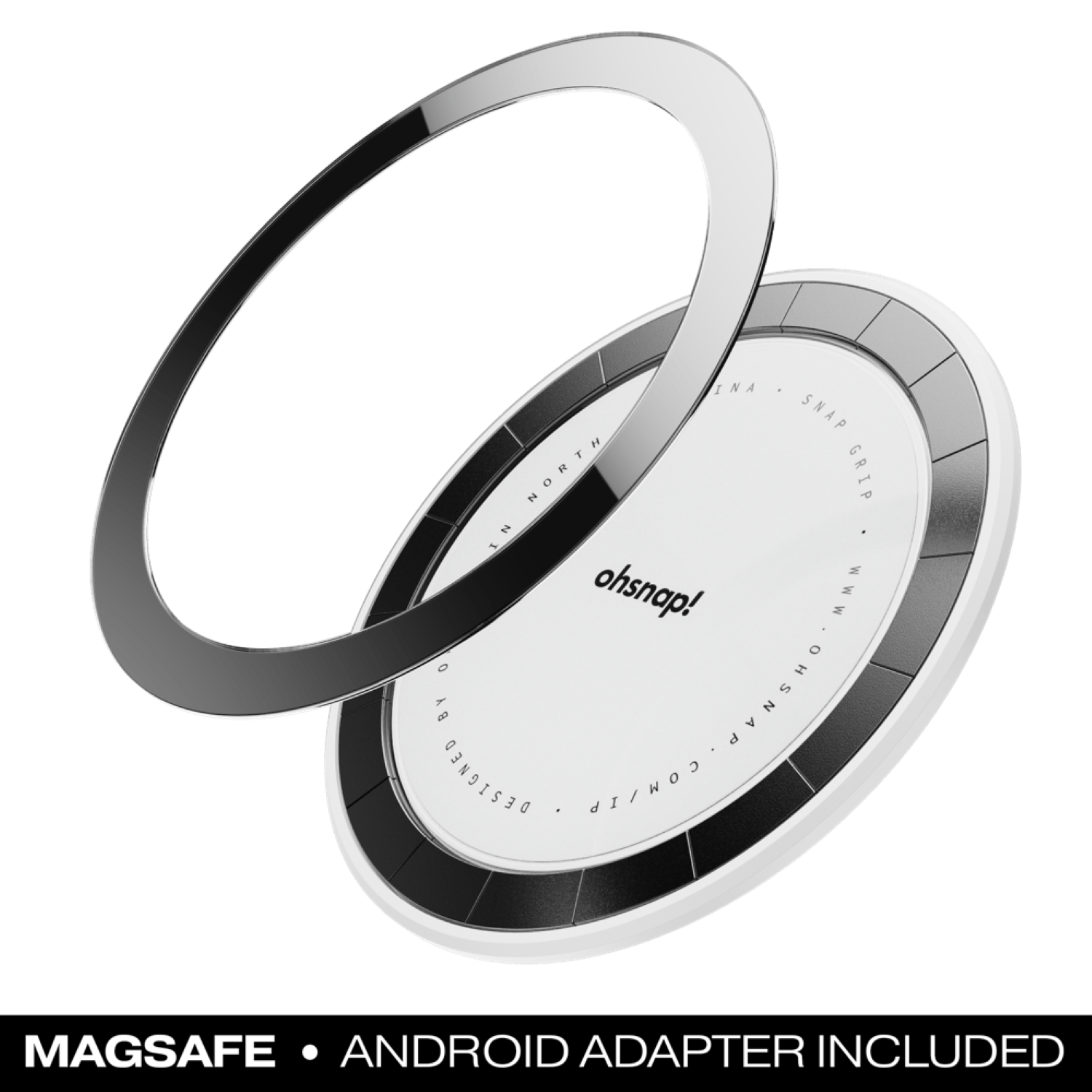 OhSnap Snap Magnetic UltraThin Universal Phone Grip and Stand with MagSafe Charge Thru for Apple ...