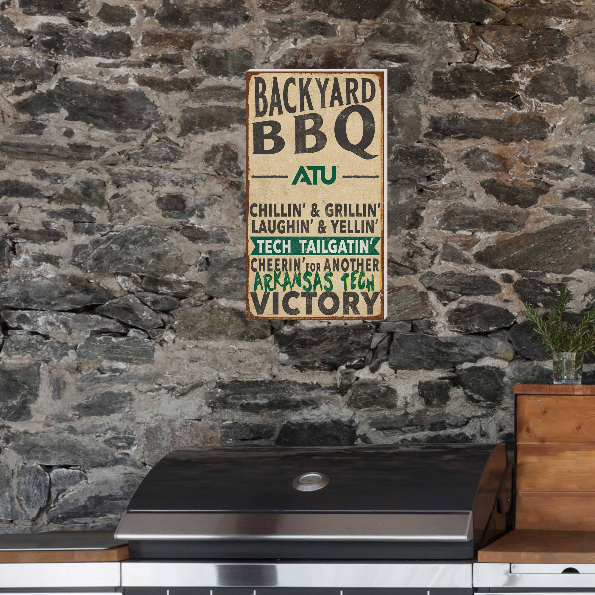 Jardine Arkansas Tech Wonder Boys 11'' x 20'' Indoor/Outdoor BBQ Sign ...