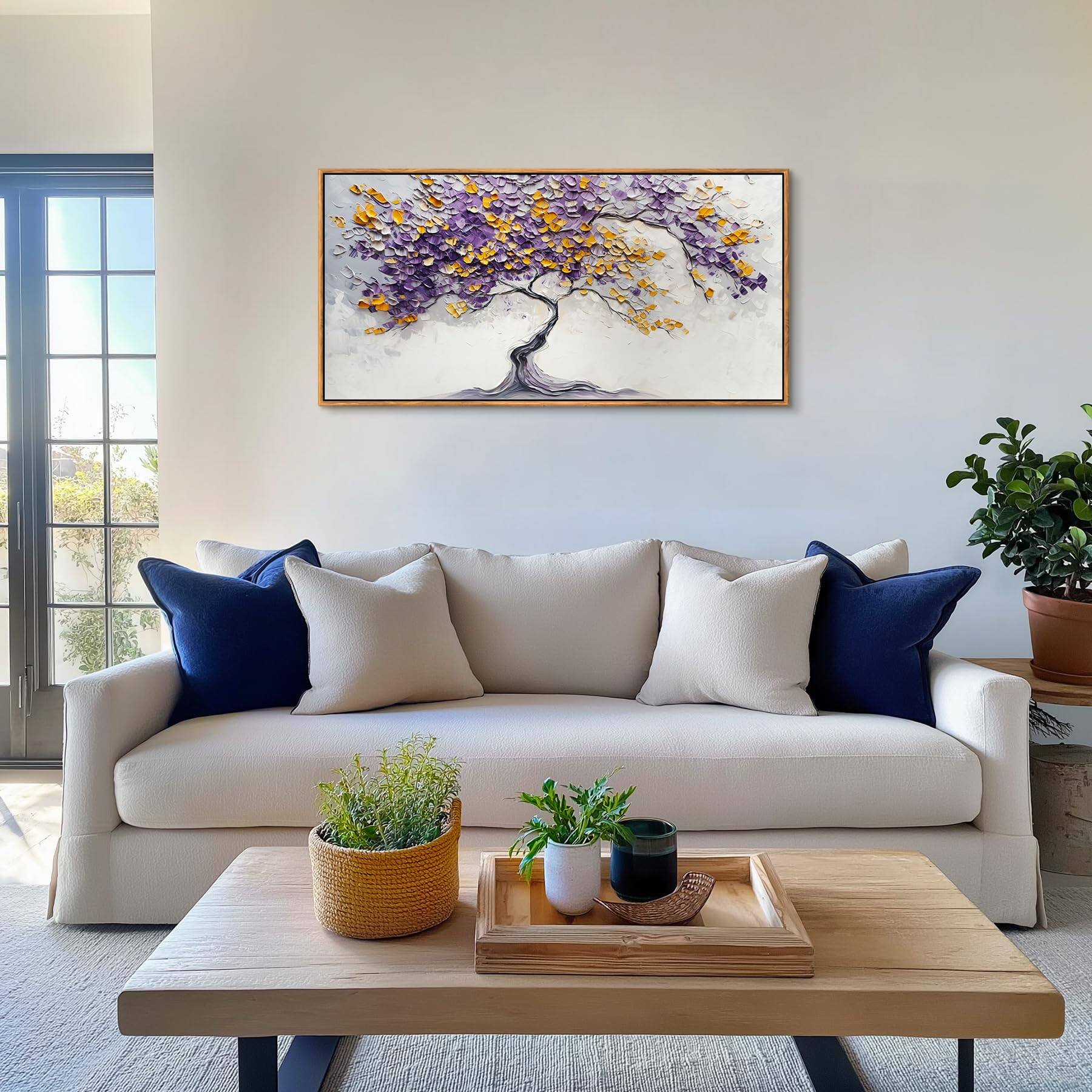 Hirose Alice crmotu Tree of Life Framed Wall Art Large Artwork Purple ...