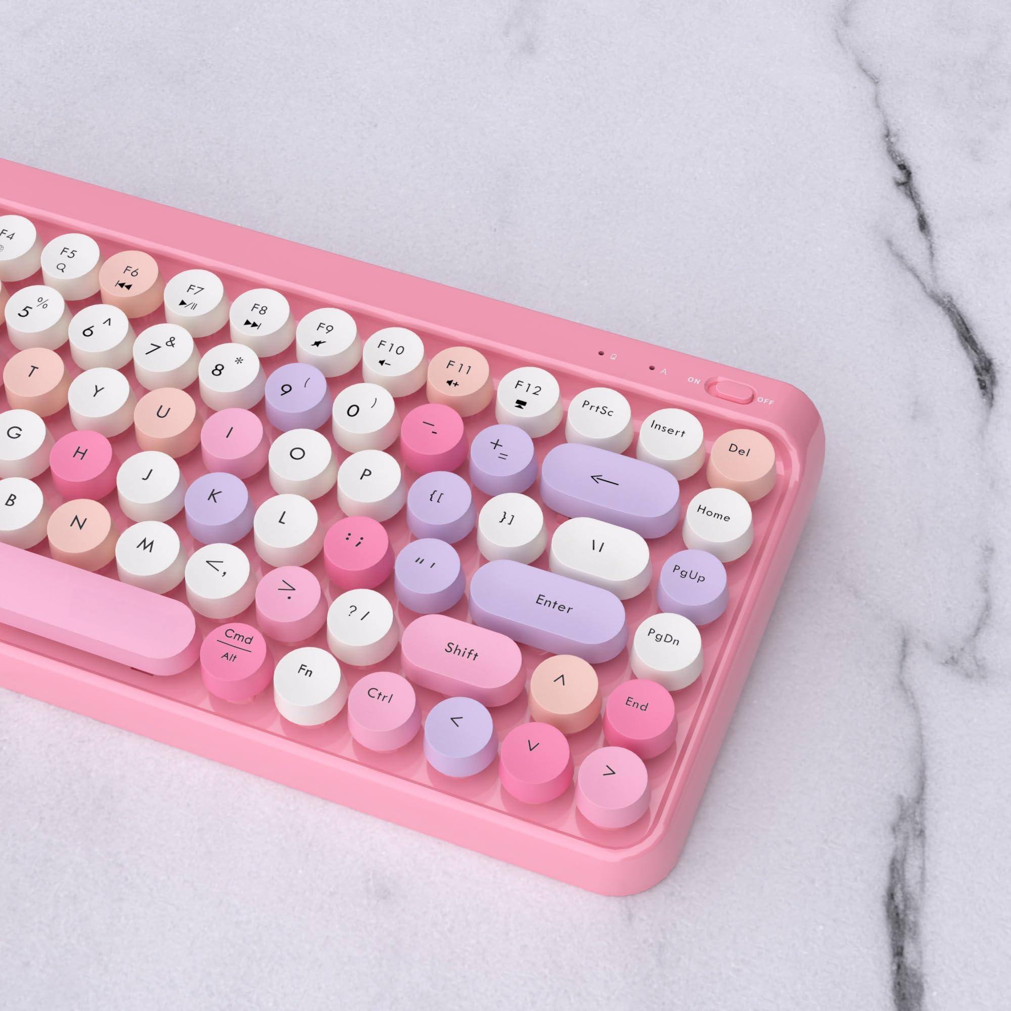 Earthley Blooms Portable Colorful Computer Keyboards Wireless Mini ...