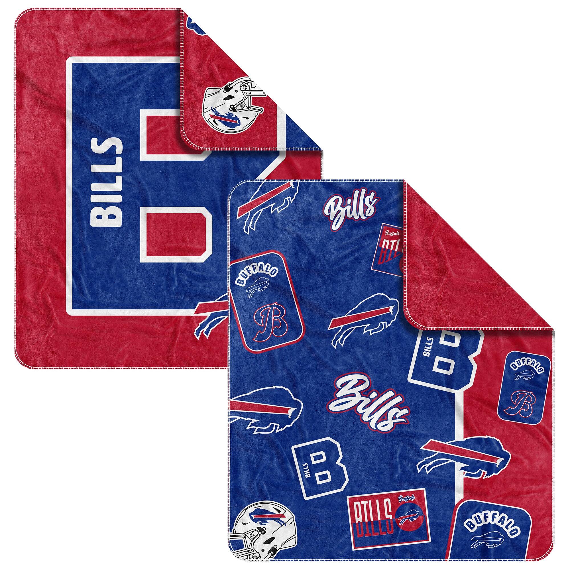 Logo Brands Buffalo Bills 50 x 60 Dream Weave Throw Blanket Royal ...