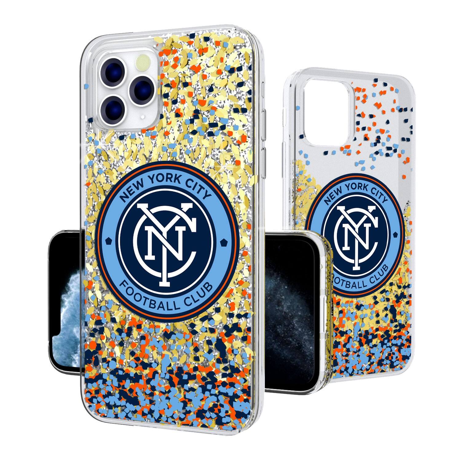 Keyscaper MLS New York City FC iPhone Confetti Glitter Design Case 15 ...