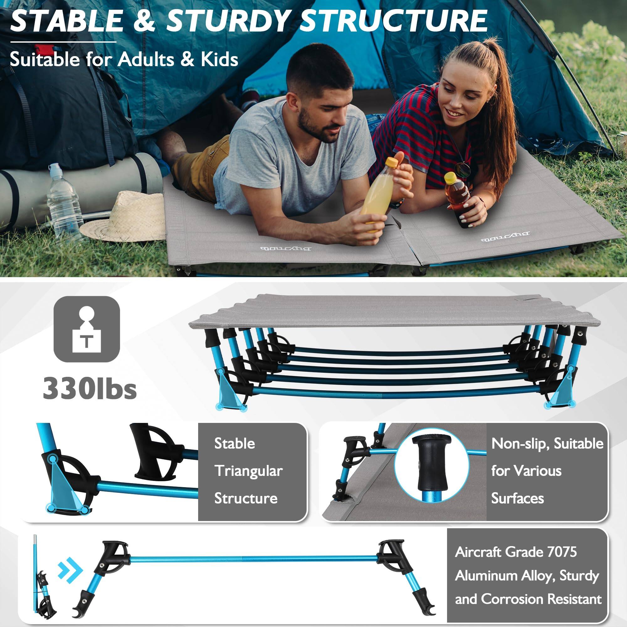 Paradigms Interiors Ultralight Folding Tent Camping Bed Lightweight ...