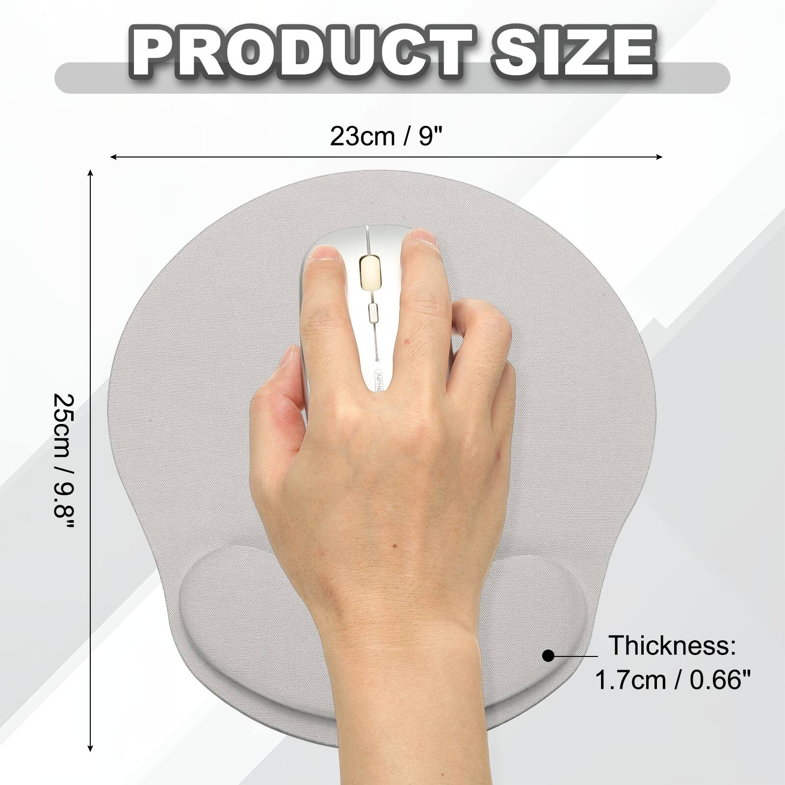 Unique Bargains Ergonomic Gel Mouse Pad with Wrist Rest Support Memory ...