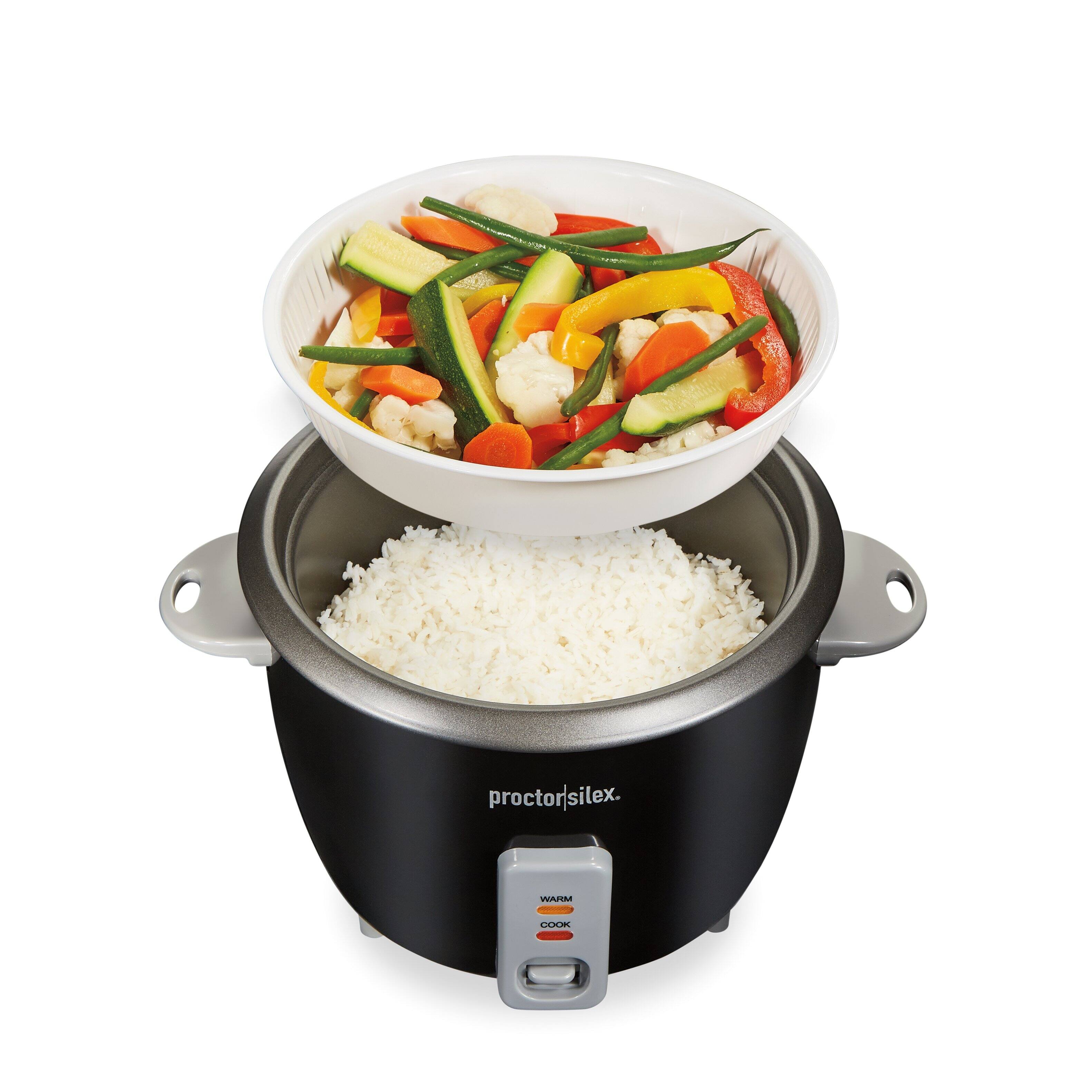 Customer Reviews: Proctor Silex 16 Cup Rice Cooker & Steamer BLACK ...