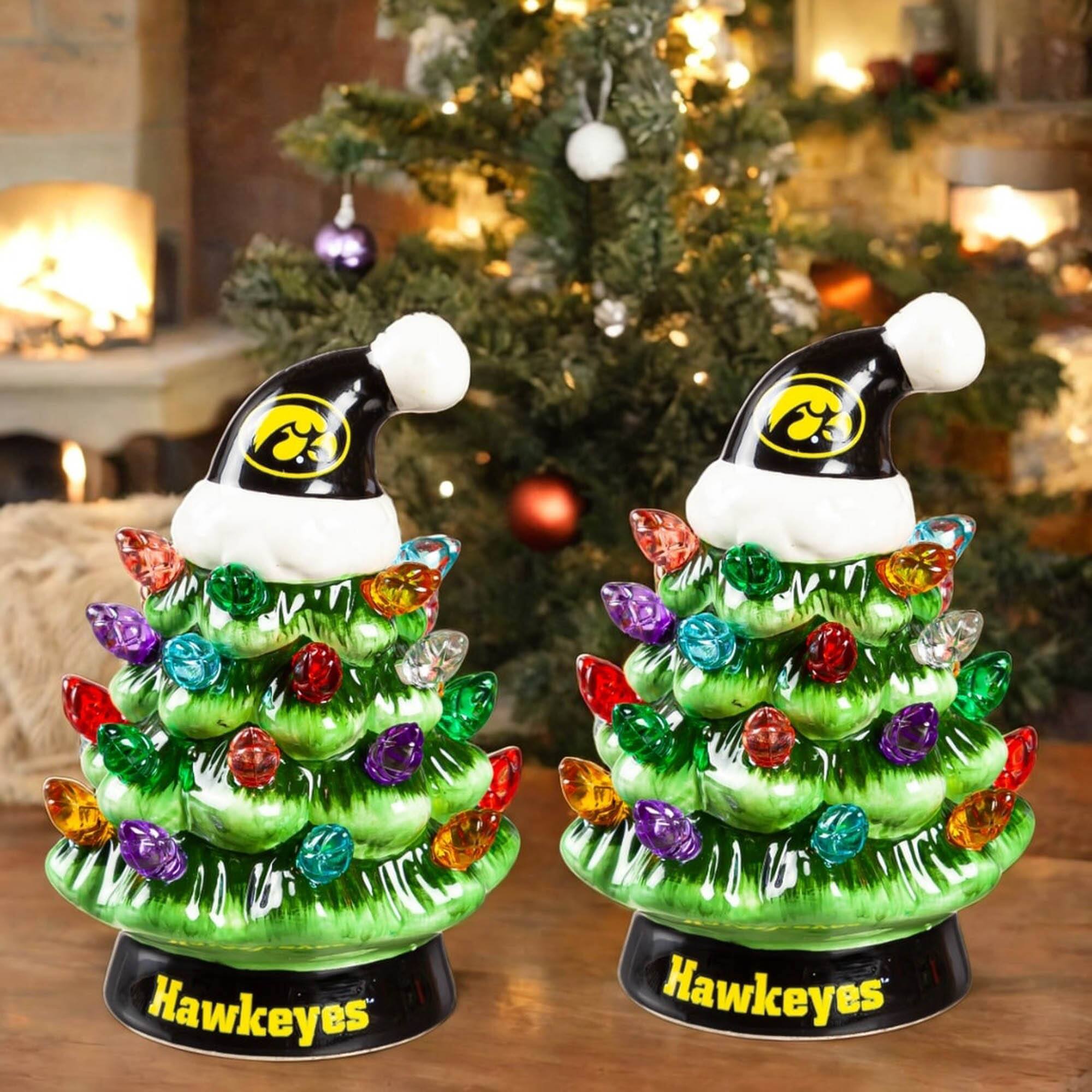 Evergreen Enterprises Iowa Hawkeyes 2 Pack 4" Ceramic LED Christmas ...